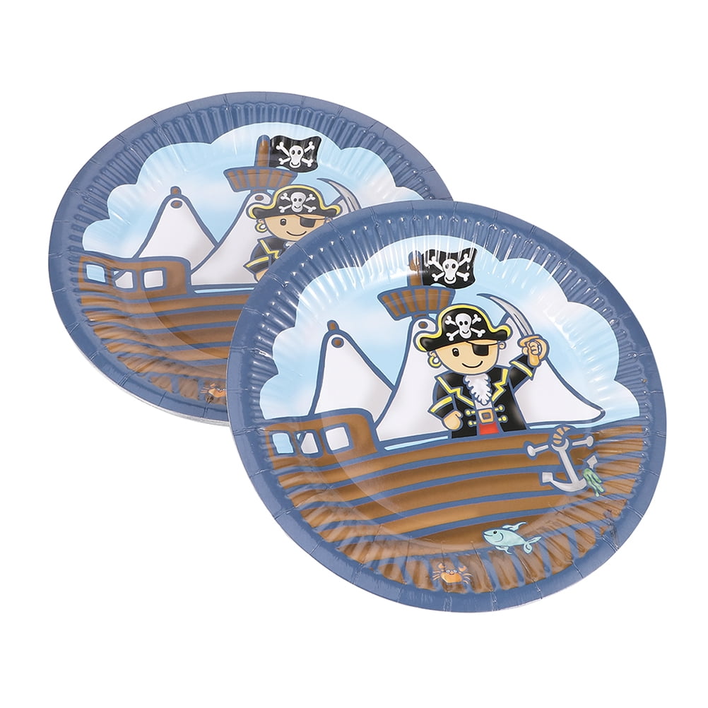 Moluckfu 16Pcs Spooky Paper Plates Design Multi Color For Desserts ...