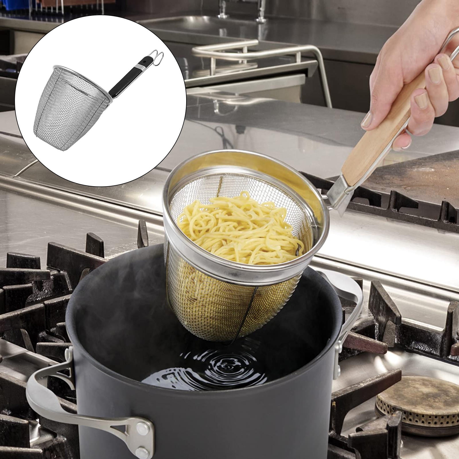 Moluckfu 1Pack Colander Strainer for Draining Oil and Rinsing Grains in ...
