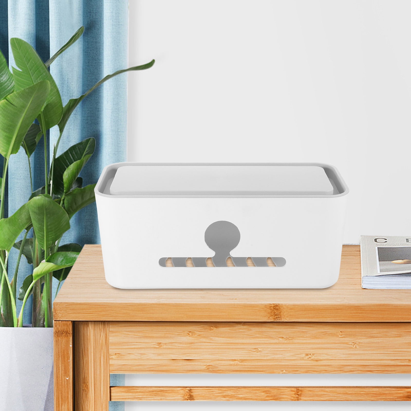 Moluckfu 1Pack Power Cord Storage Box for Cable Storage Box with Lid 31 ...