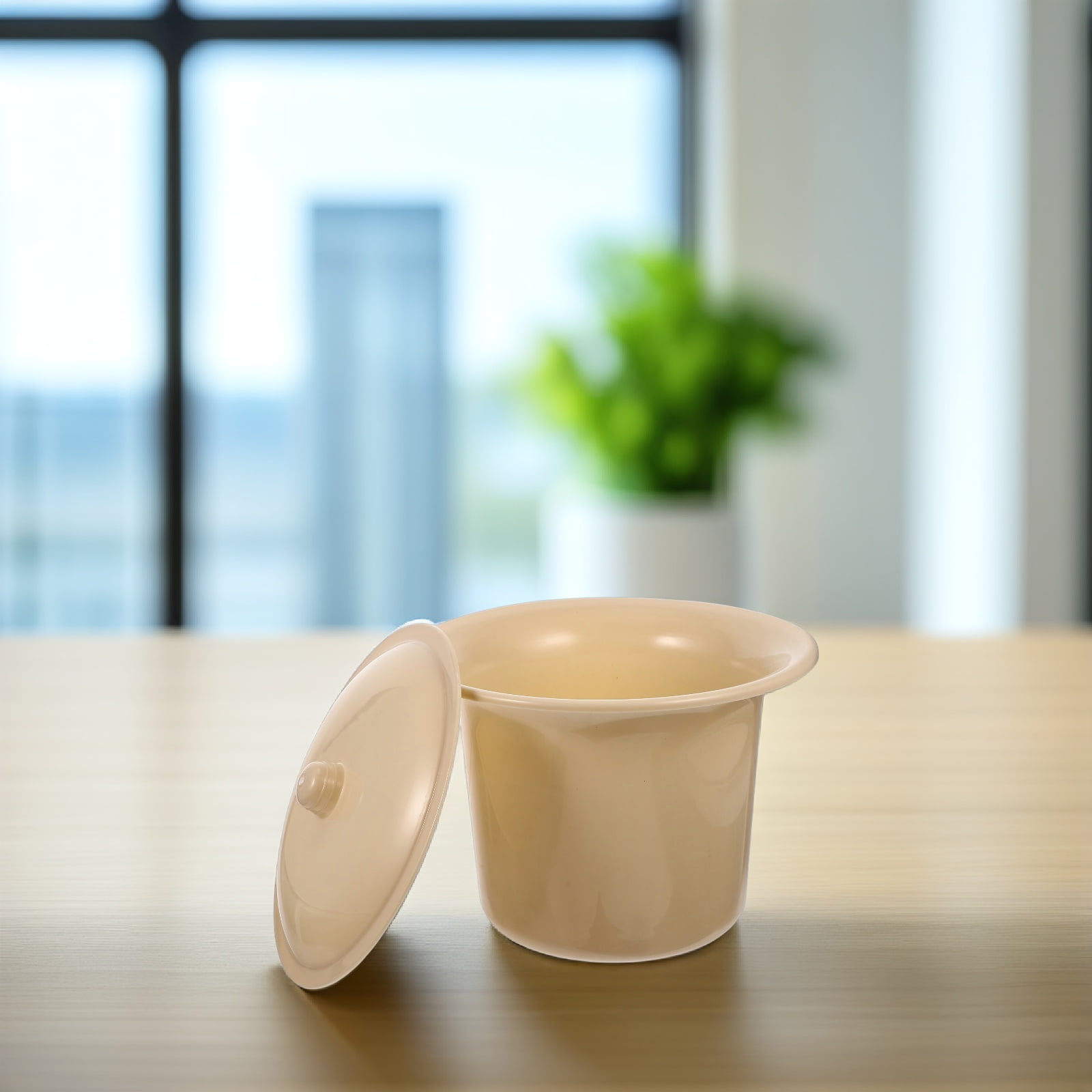 Moluckfu 1Pack Spittoon with Lid Thick Plastic Round Shape for Family ...