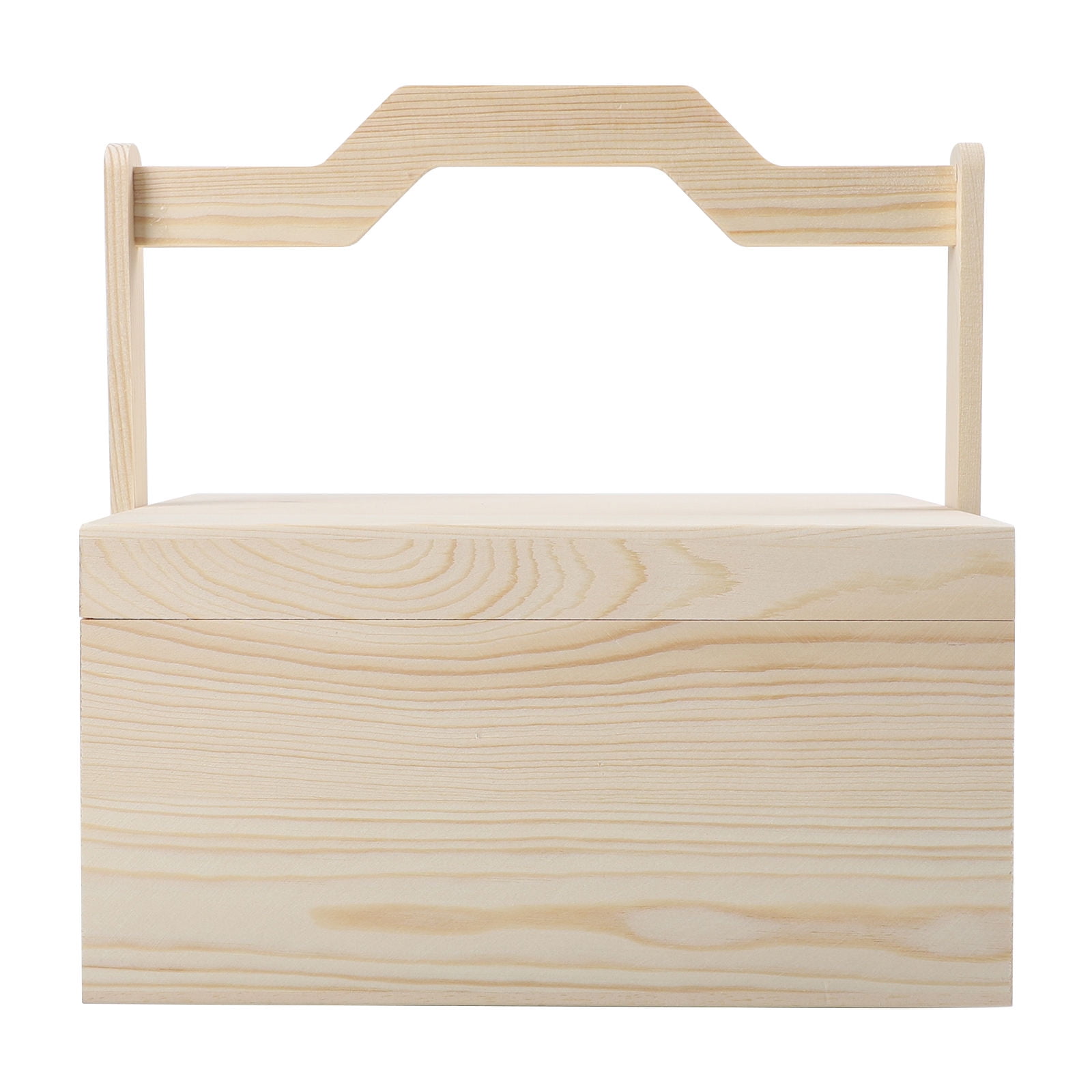 Moluckfu Small Wood Storage Box Wooden Light Brown 1Pack 10.61x9.82x5 ...