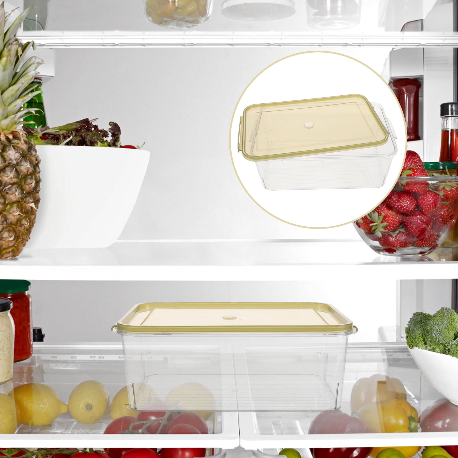Moluckfu 1Pcs Airtight Container for Refrigerator Use Large Capacity ...