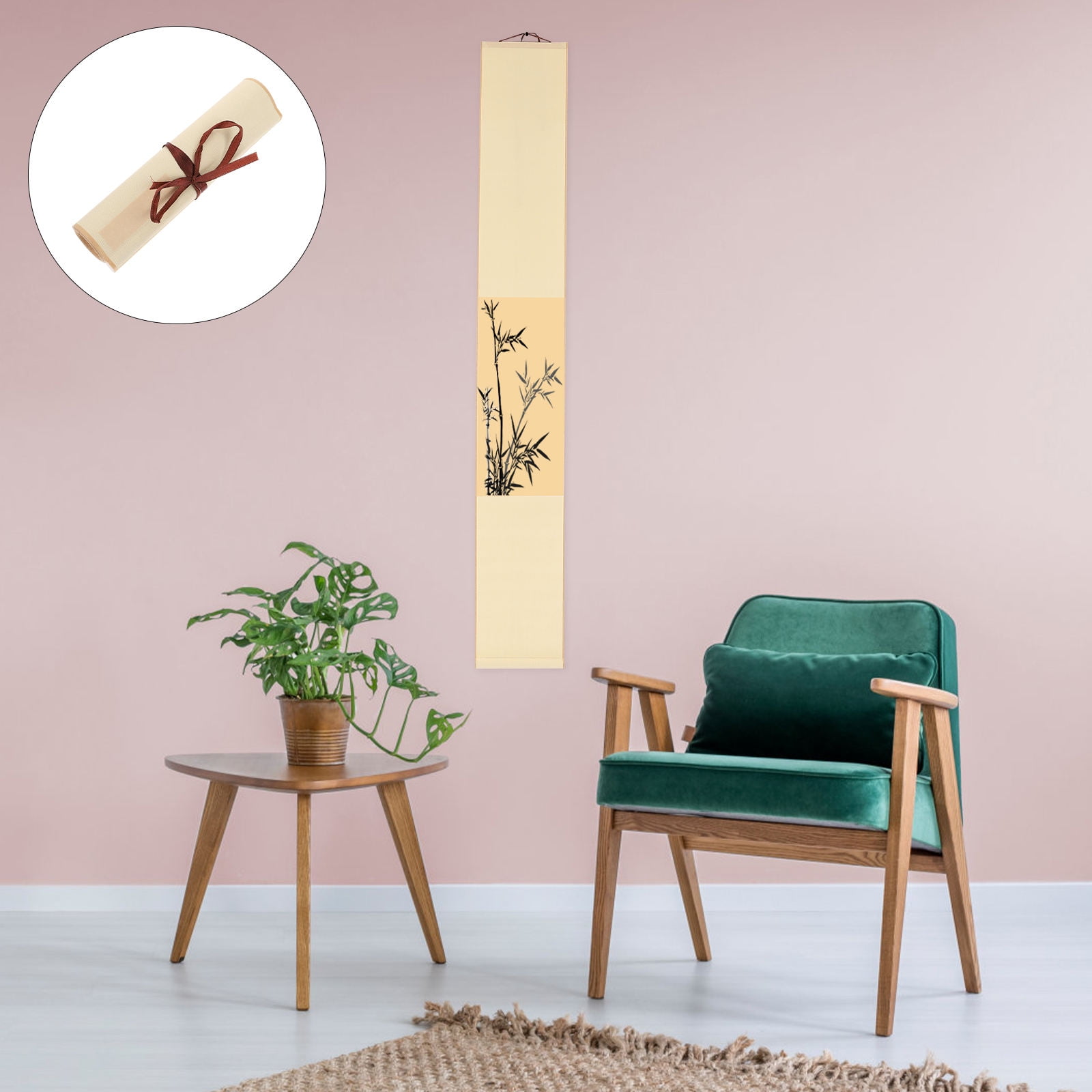 Moluckfu 1Pcs Golden Beige Scroll for Watercolor Art and Calligraphy ...