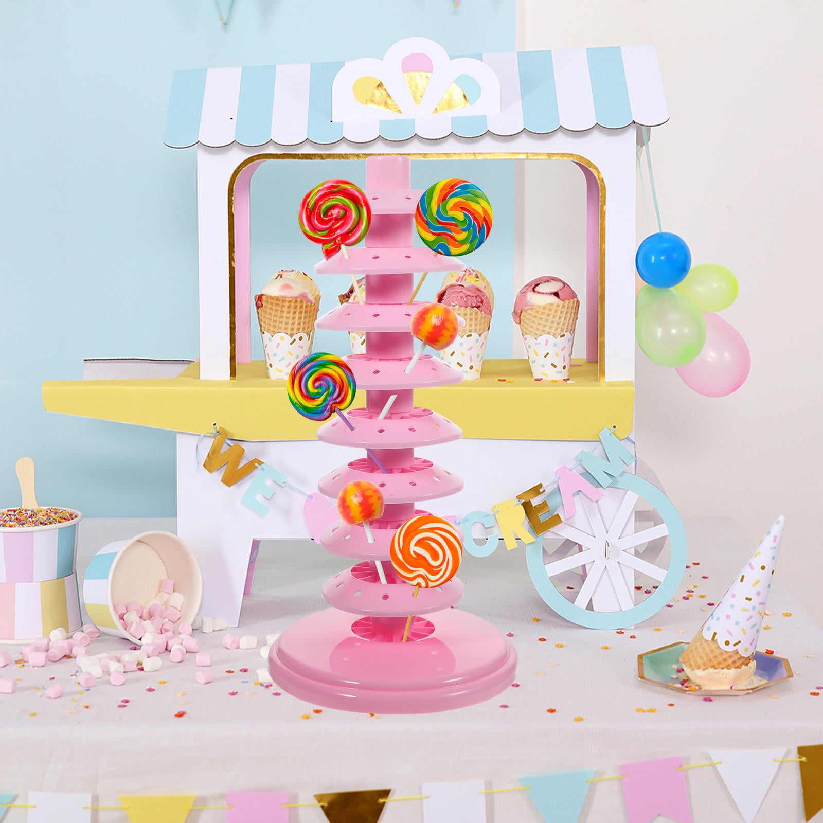 Moluckfu 1Pcs Pink Lollipop Stand Holder Adjustable Multi-tiered ...