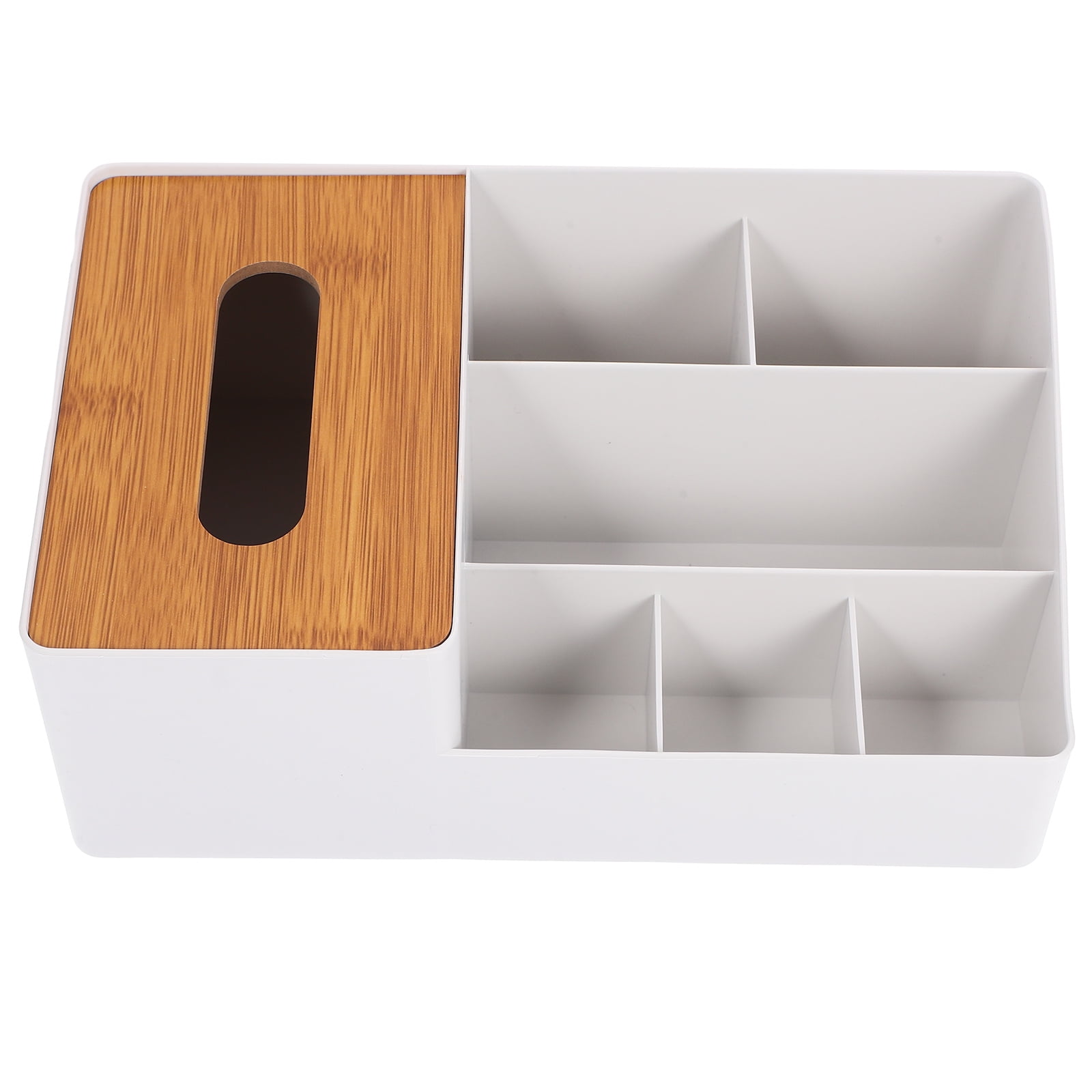 Moluckfu 1Pcs Rectangular Bamboo Desktop Organizer Box For Kitchen ...