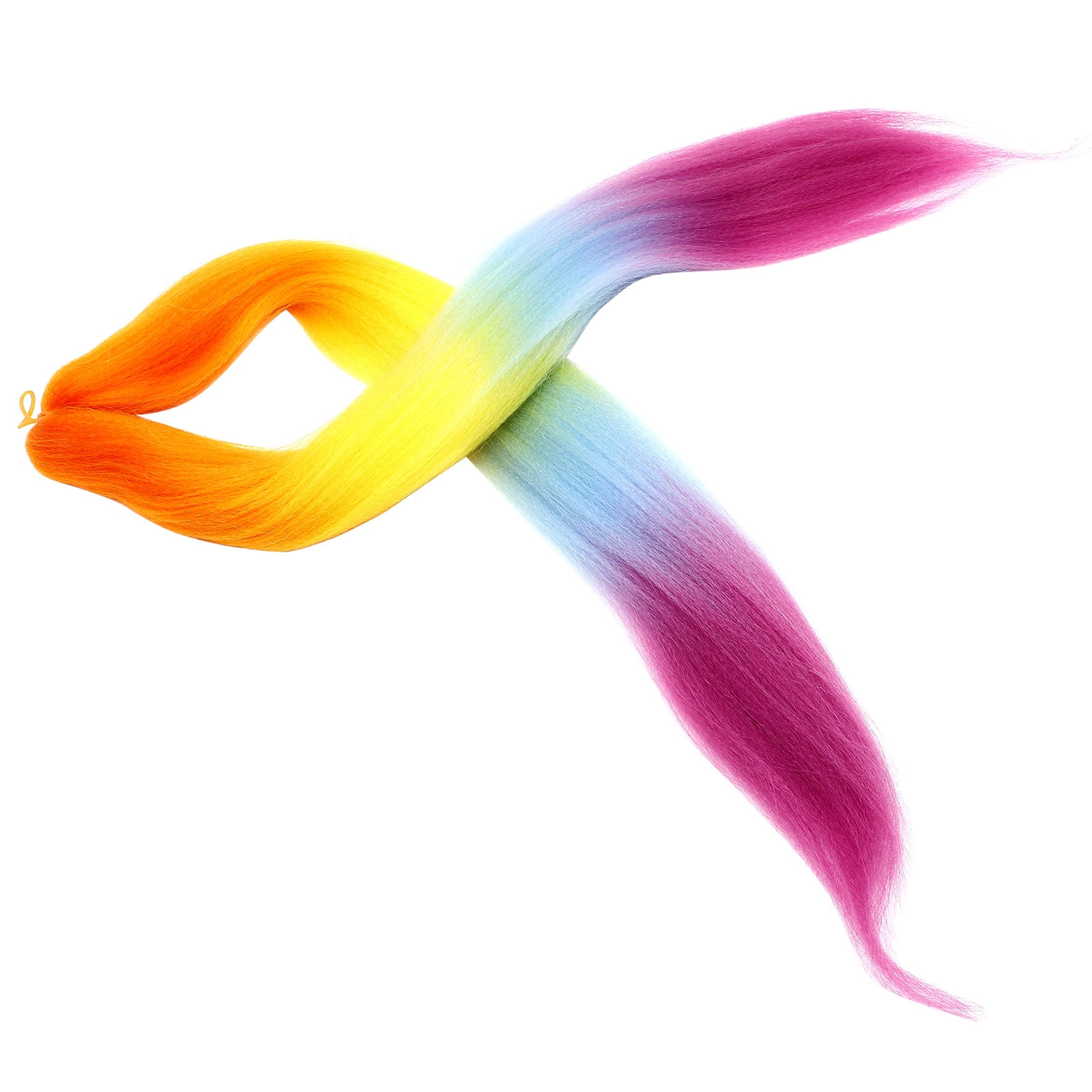 Moluckfu 1Set Assorted Color Rainbow Braiding Hair Extension 64x1.8in ...
