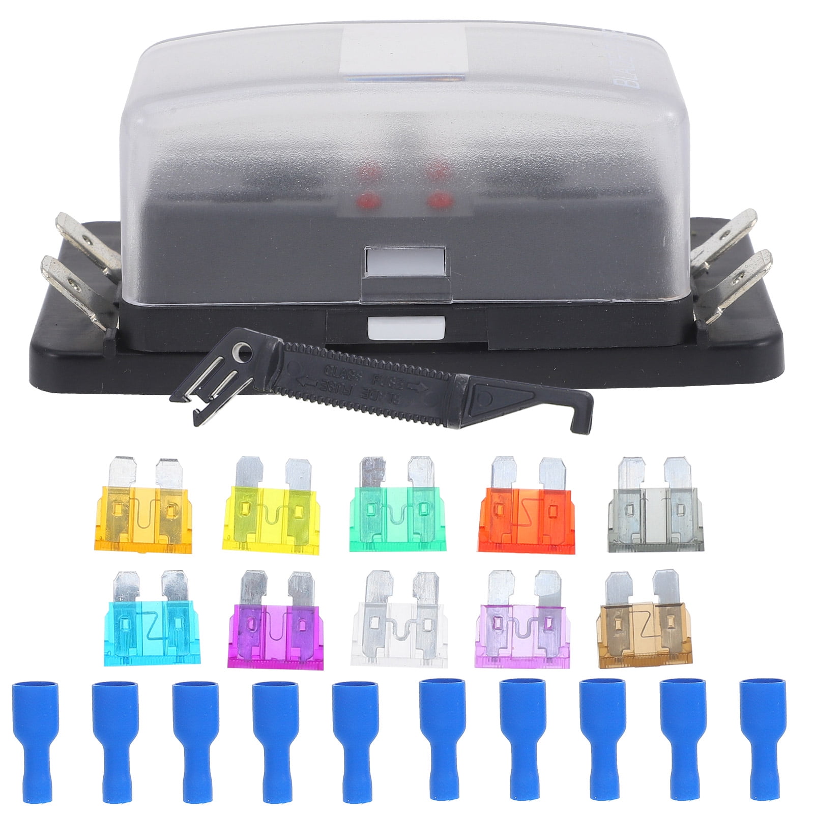 Moluckfu 1Set Auto Fuses Holder Distribution Block for Motorcycles 3 ...