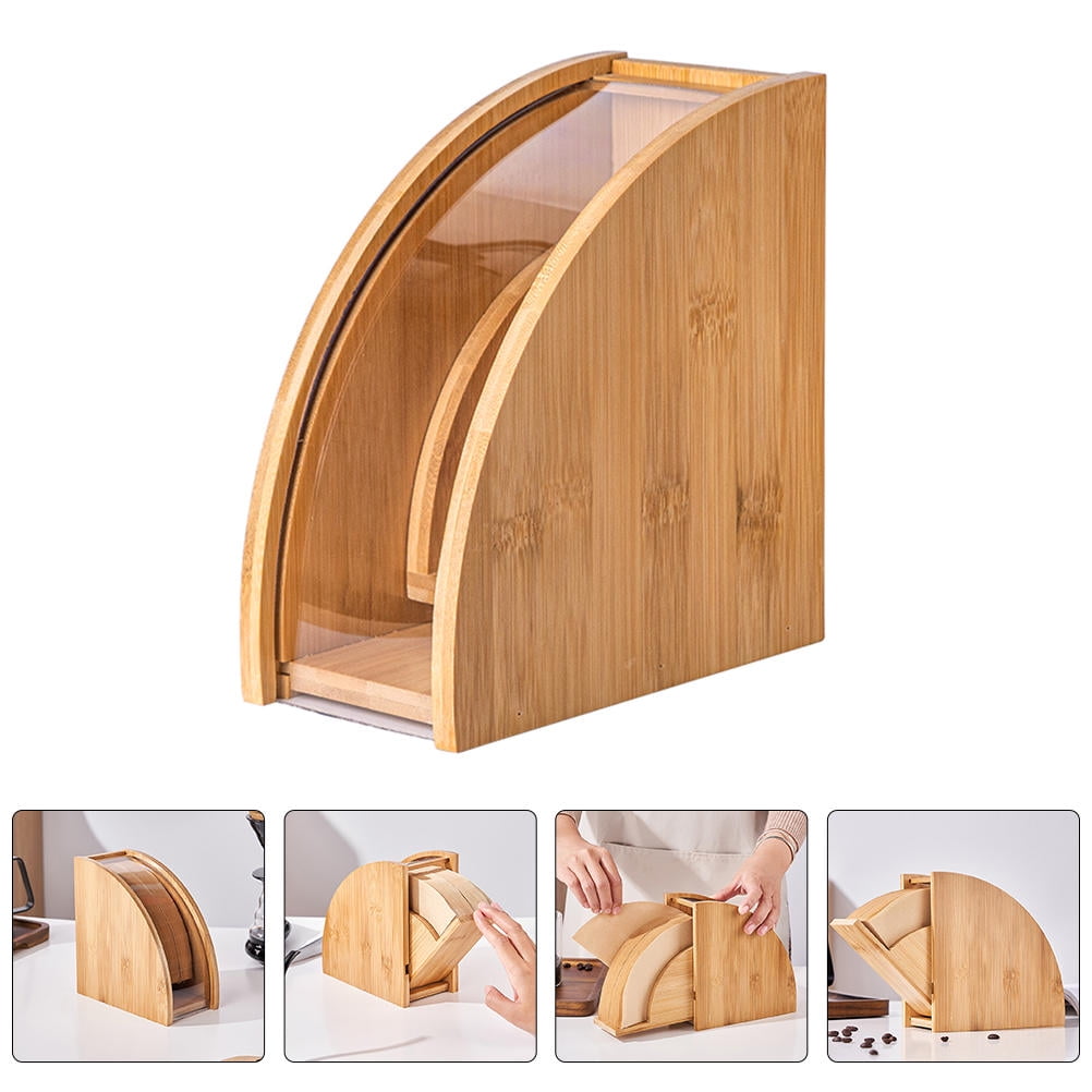Moluckfu Coffee Paper Holder Wooden Light Brown 1 Piece - Walmart.com