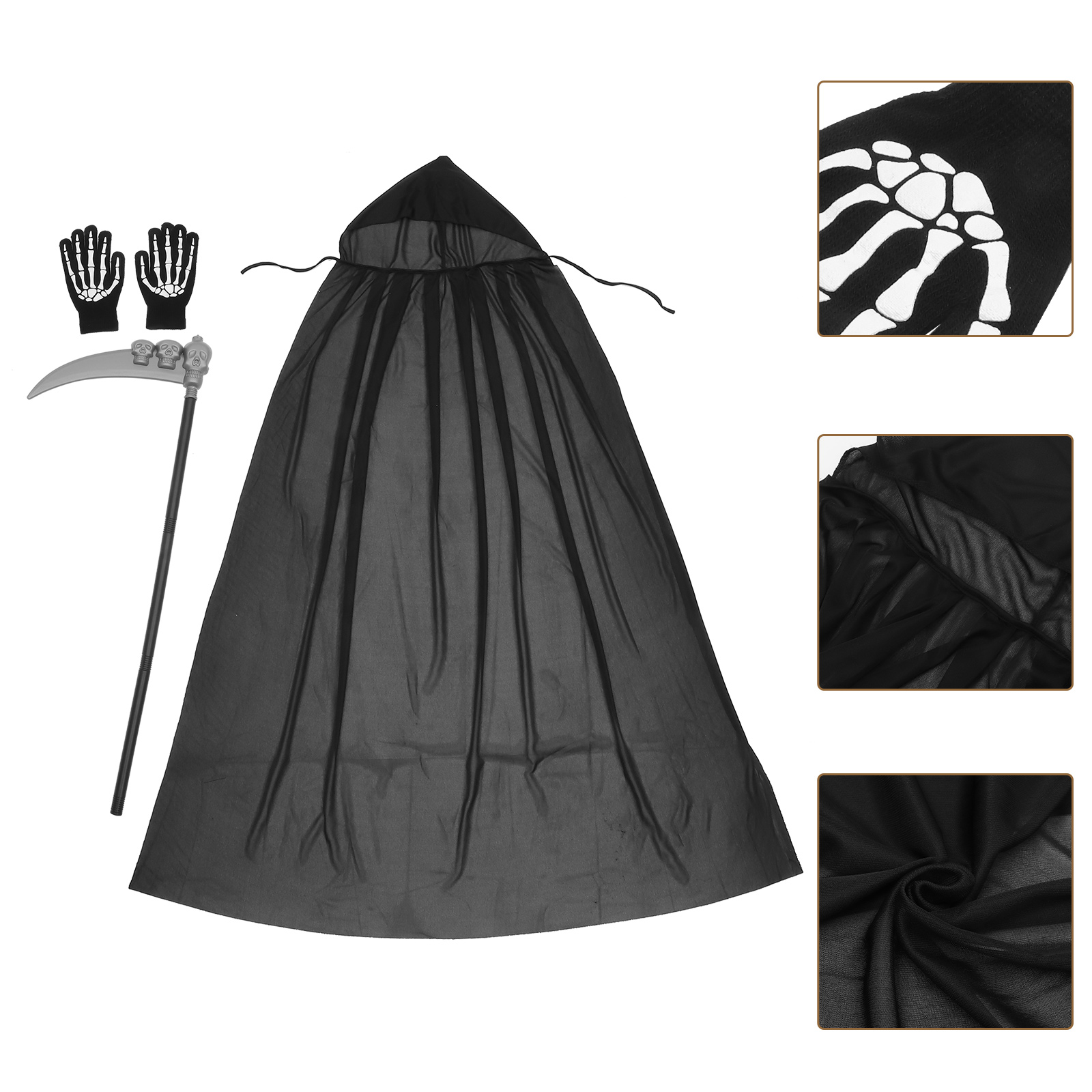 Moluckfu 1Set Party Cape and Gloves for Cosplay and Masquerade Balls ...