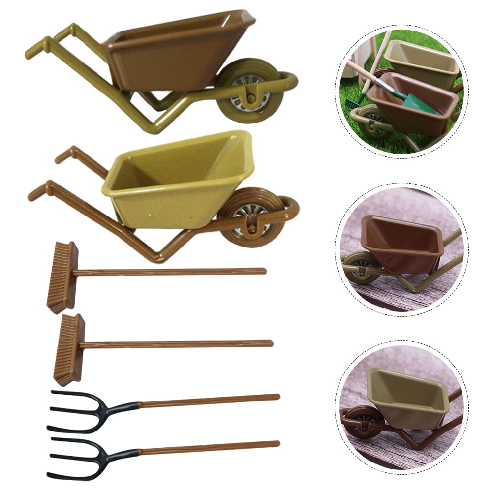 Moluckfu 2 Sets Miniature Model Farm Tools Green Realistic Design For ...