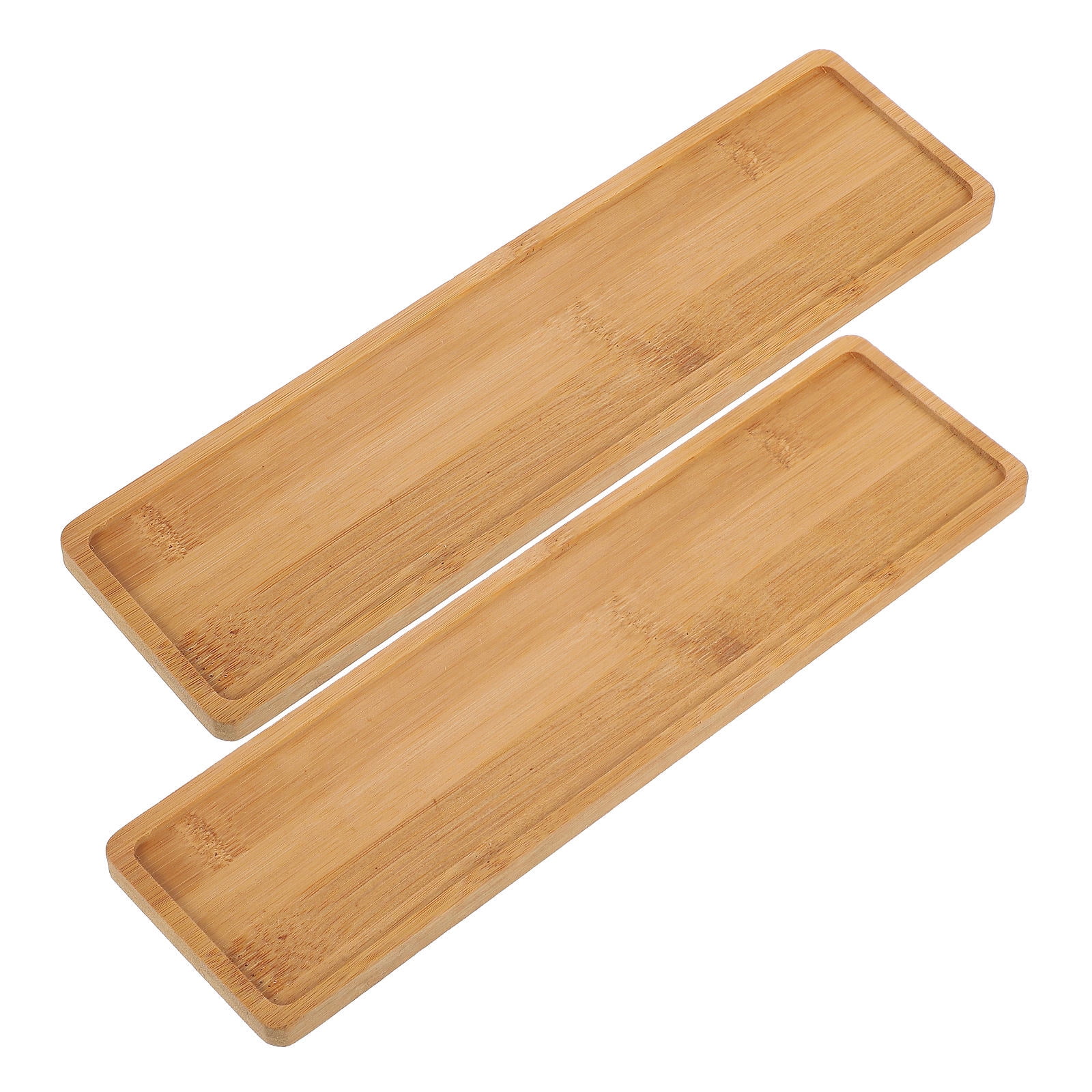 Moluckfu 2Pack Natural Style Bamboo Flowerpot Trays for Gardeners and ...