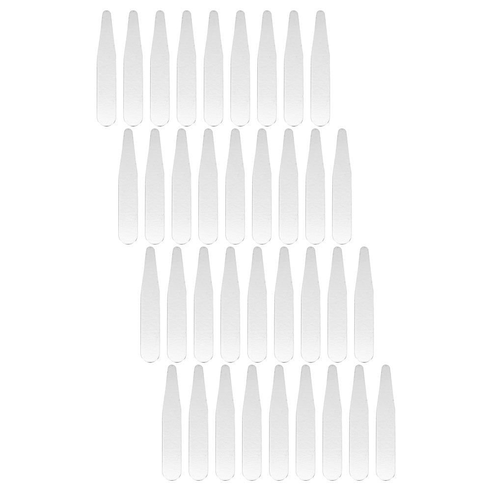 Moluckfu Suit Accessories Men Collar Stays Silver 36Pcs 2.20X0.39X0 ...