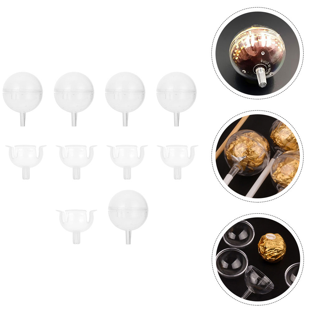 Moluckfu 40Pcs Chocolate Holder for Bouquet Flower Shaped Transparent ...