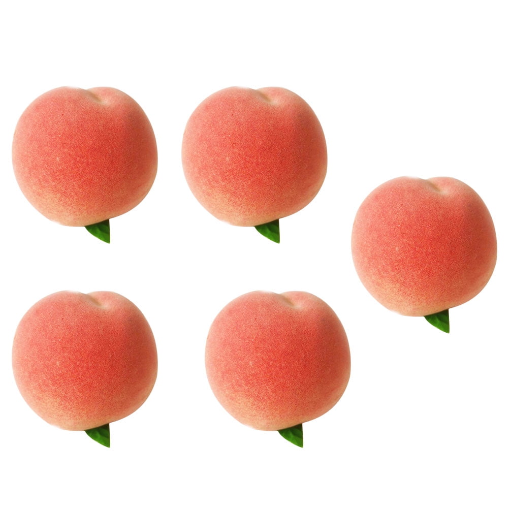 Moluckfu 5Pack Artificial Peaches Faux Peaches Pink Realistic Appearance Design For General ...