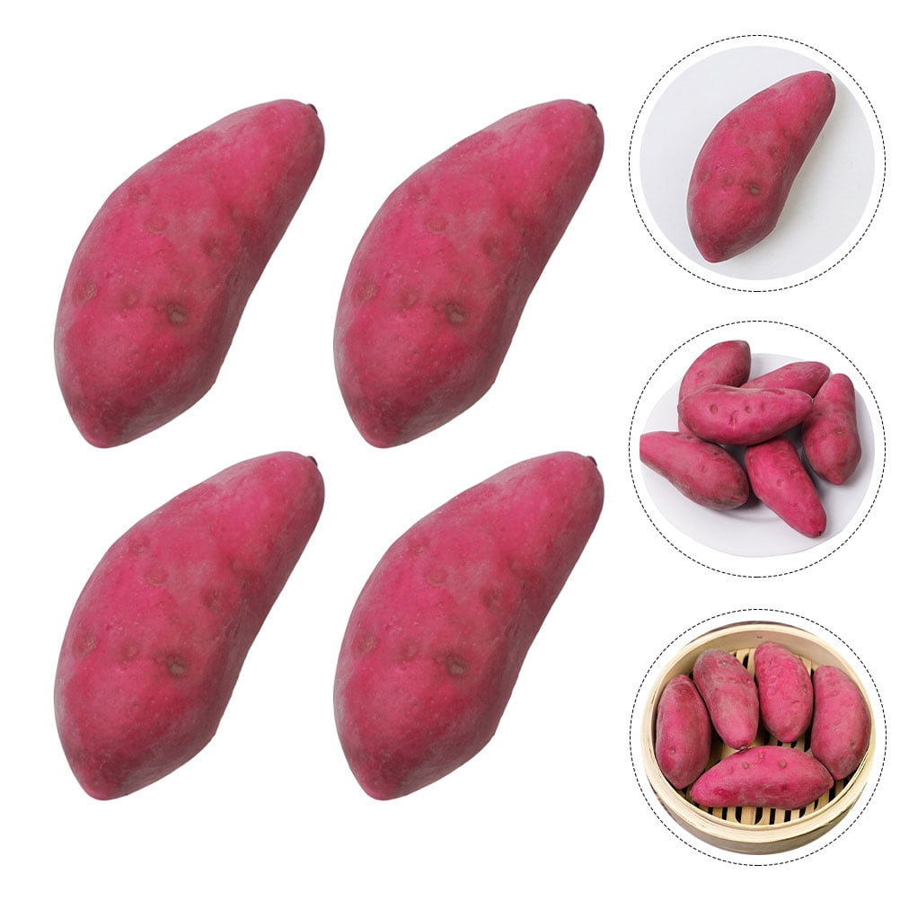 Moluckfu 5Pack Faux Realistic Potatoes Purple Foam Oval Shaped For ...