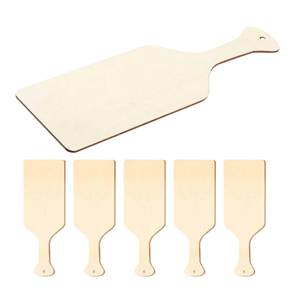 Moluckfu 6Pcs Wooden Paddles for Painting and Engraving Mini Size with ...