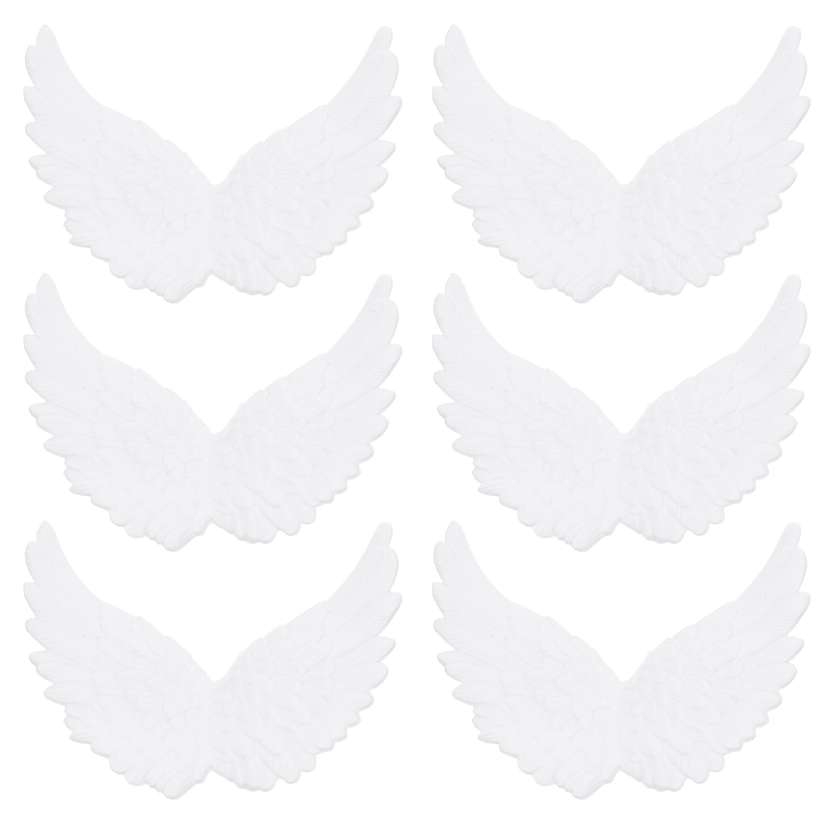 Moluckfu 6Set Cute Angel Pendants Diy Handmade Crafts White Plastic ...