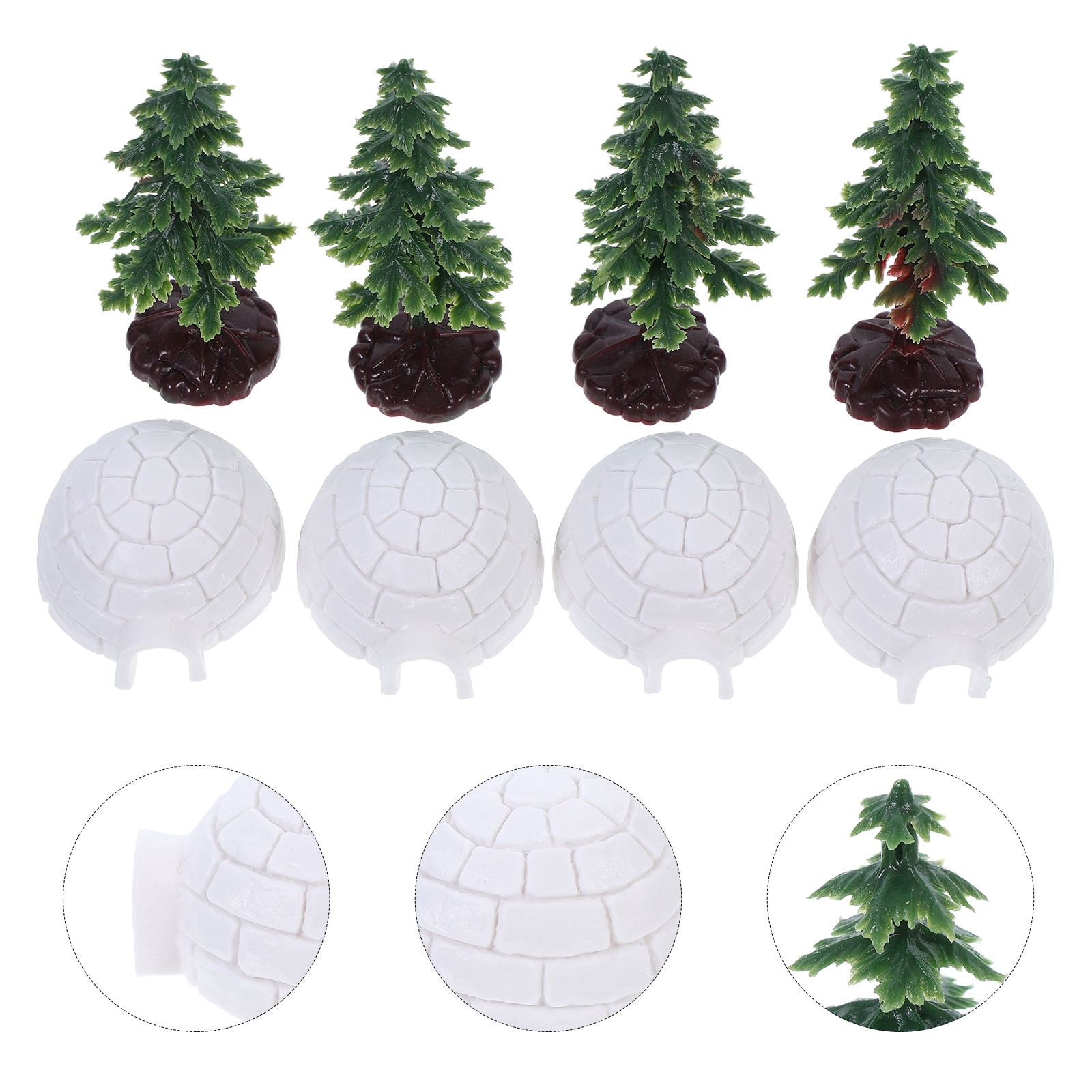 Moluckfu 8Pcs Ice House Craft Assorted Color Realistic Simulation for ...