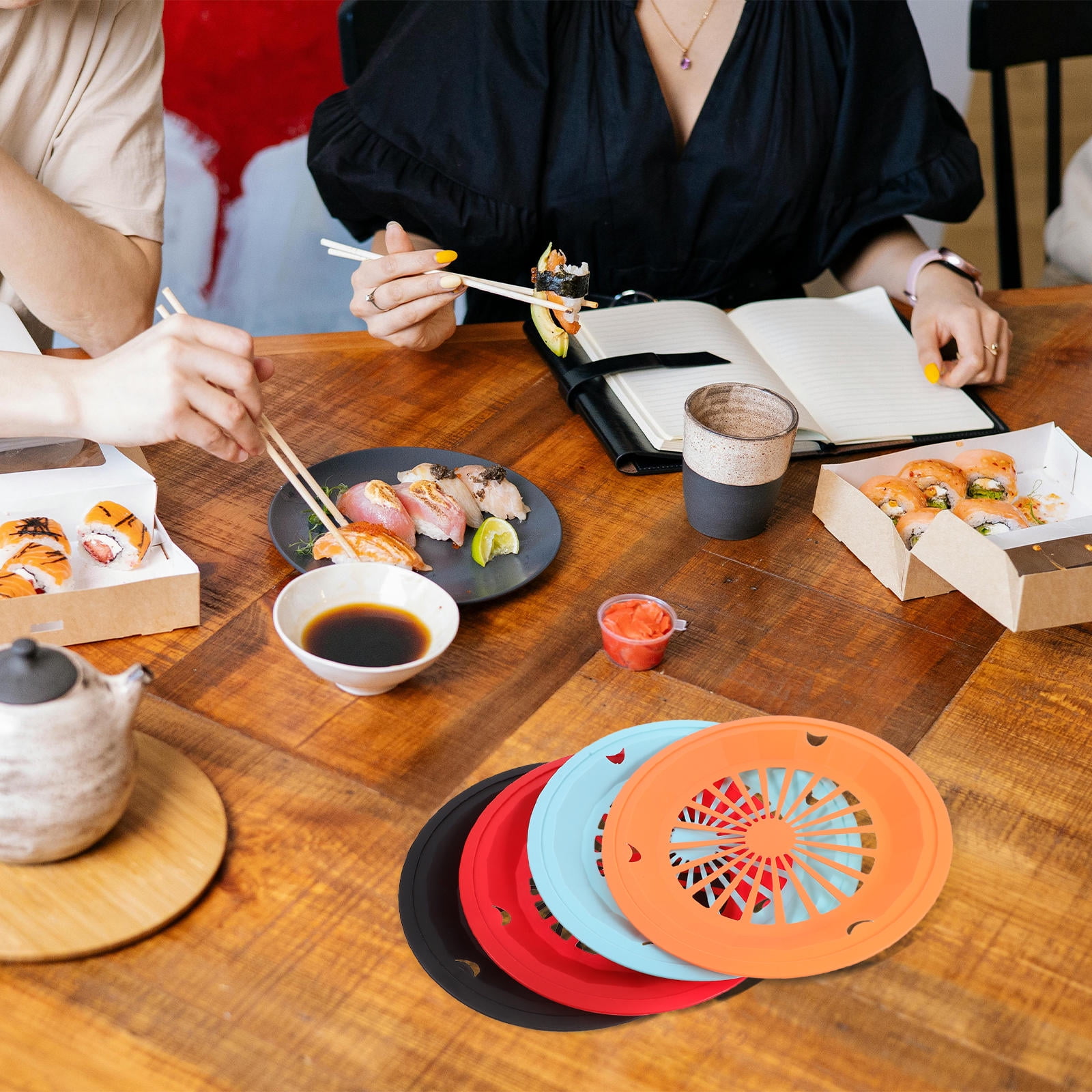 Moluckfu 8Pcs Reusable Paper Plate Holders For Outdoor Activities With ...