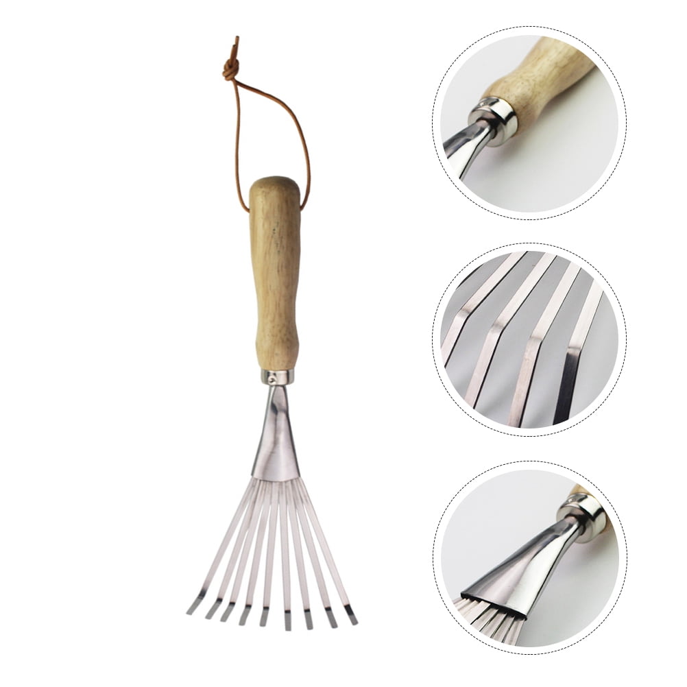 Moluckfu Gardeners 1Set Heavy Duty Rake for Soil Loosening and Grass ...