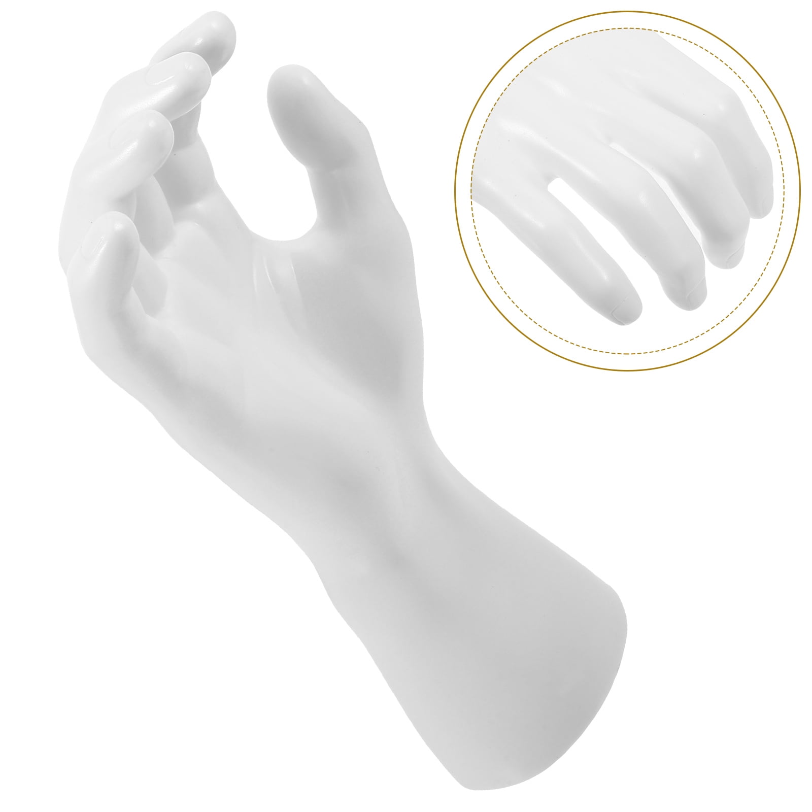 Moluckfu Jewelry Display Hand Model Ring Holders PVC 1Pcs for Men and ...