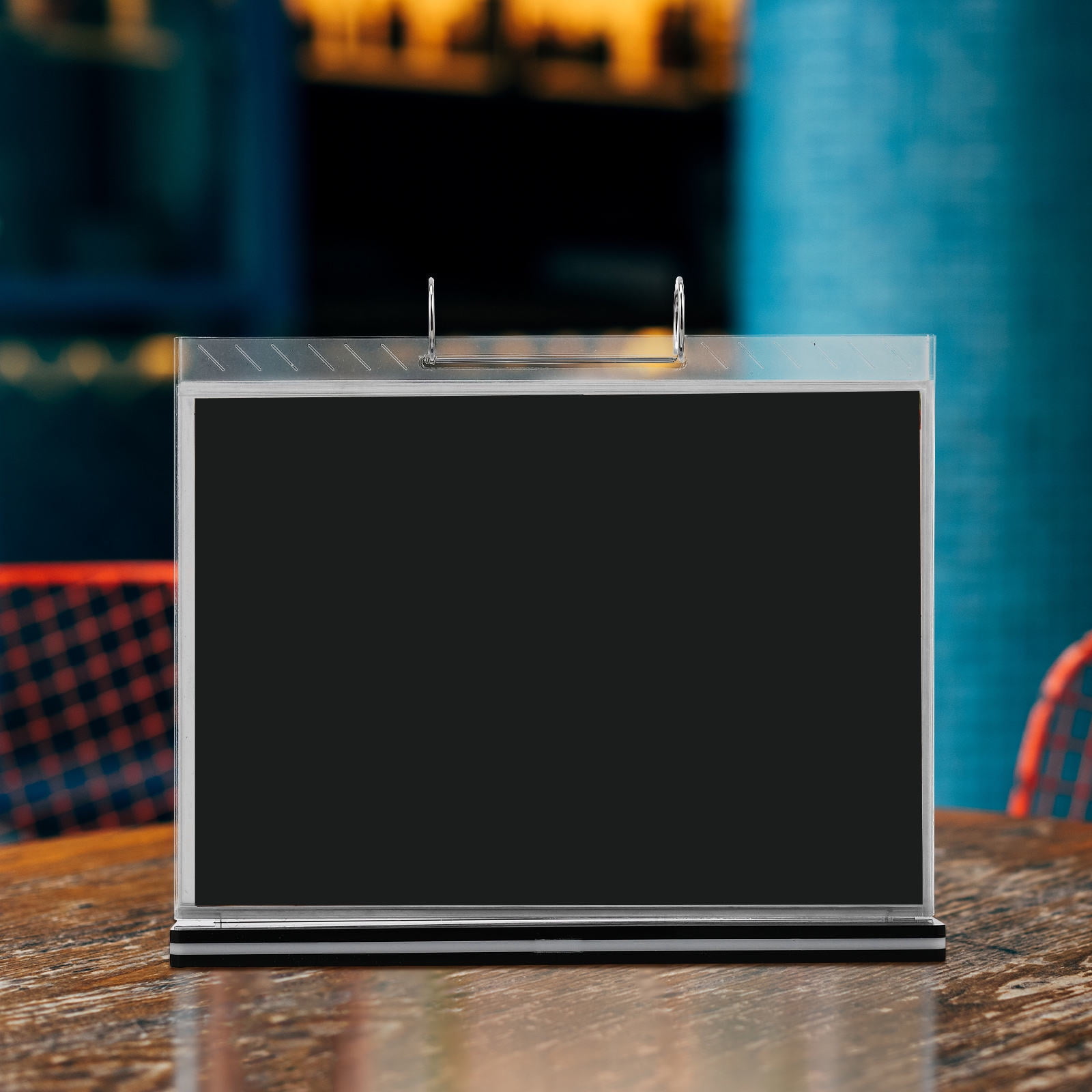 Moluckfu Menu Display Stand Flip Sign Holder Horizontal Transparent 1 ...