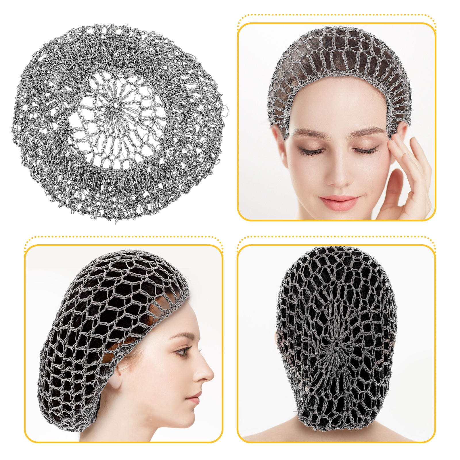 Moluckfu Mesh Sleeping Cap Elastic Hair Protection for Long Hair Users ...