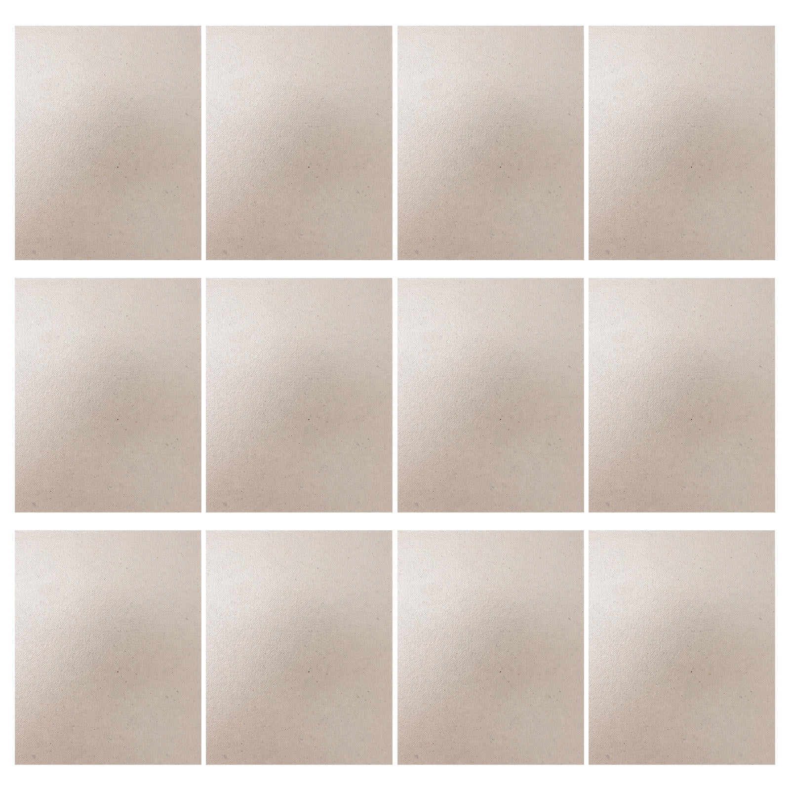 Moluckfu Mica Plate 12Pcs Khaki Rectangular 5.9x4.7x0.04in for ...