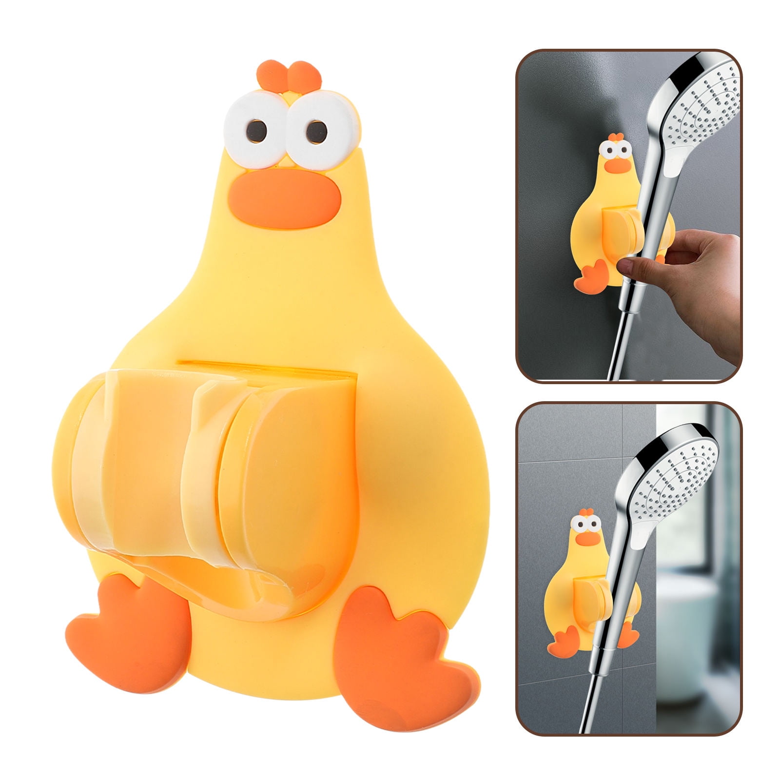 Moluckfu Shower Sprayer Holder Wall Mount Cartoon Duck Shape Yellow ...