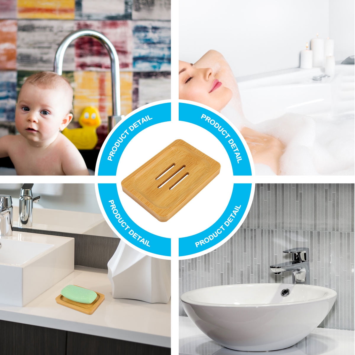Moluckfu Shower Soap Holder Wooden Soap Box Wood 1Pc - Walmart.com