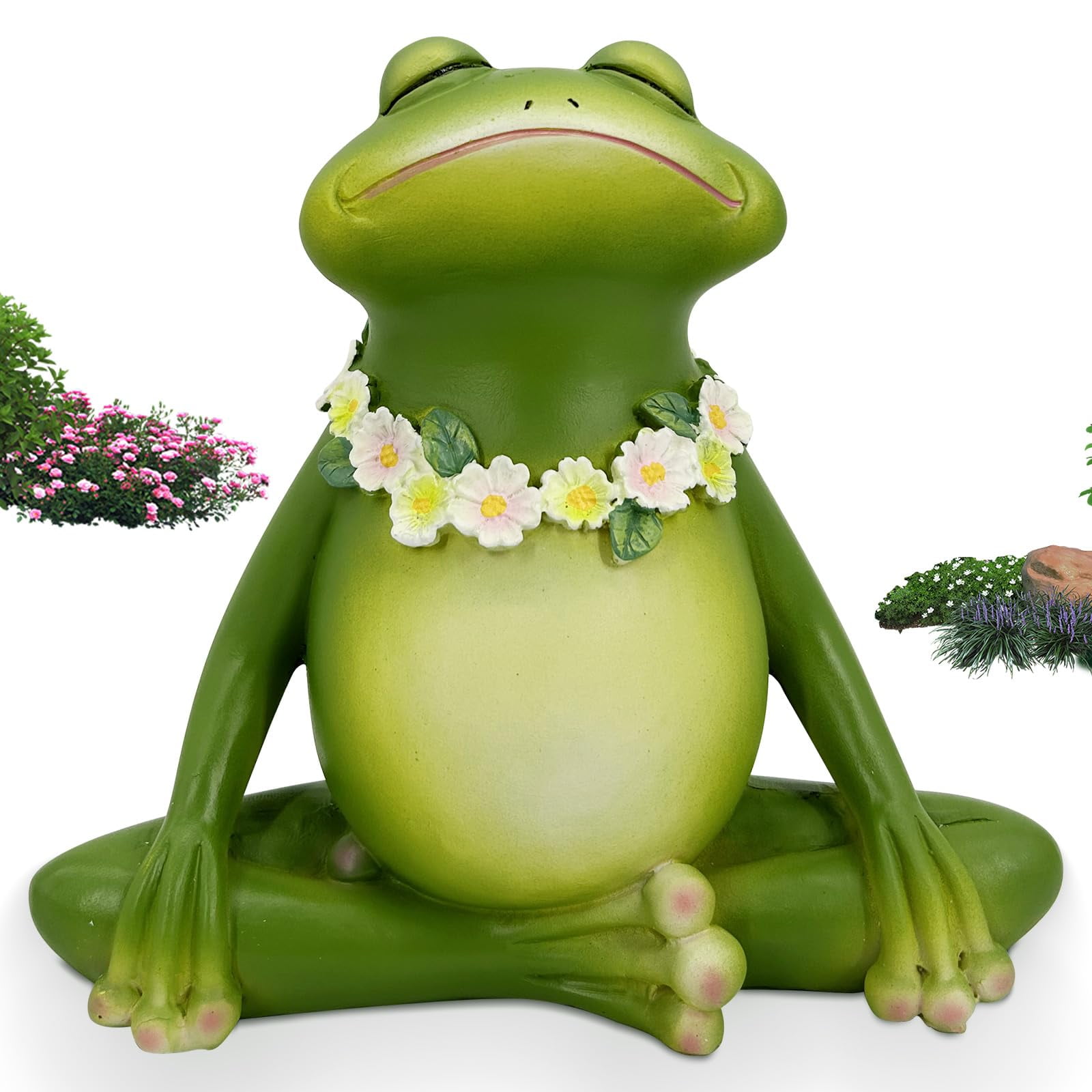 Molumo Yoga Garden Frog Statue Resin Meditating Zen Garden Frog Gift ...