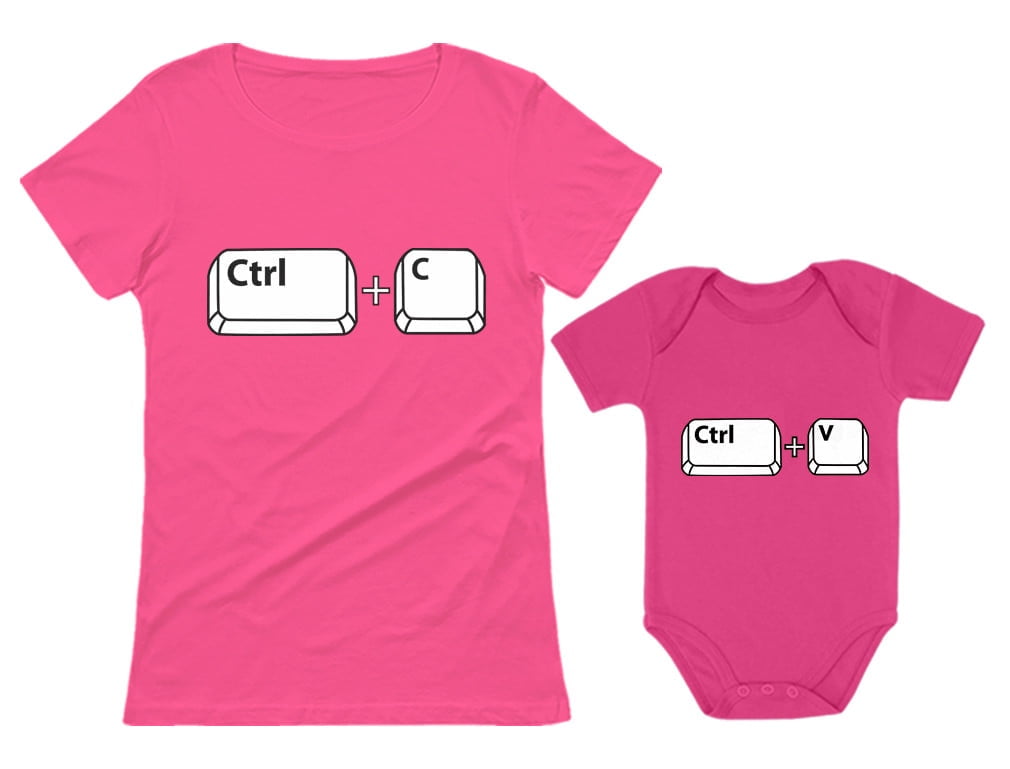 Mom & Baby Girl / Boy Copy Paste Matching Set Women T-Shirt & Baby ...