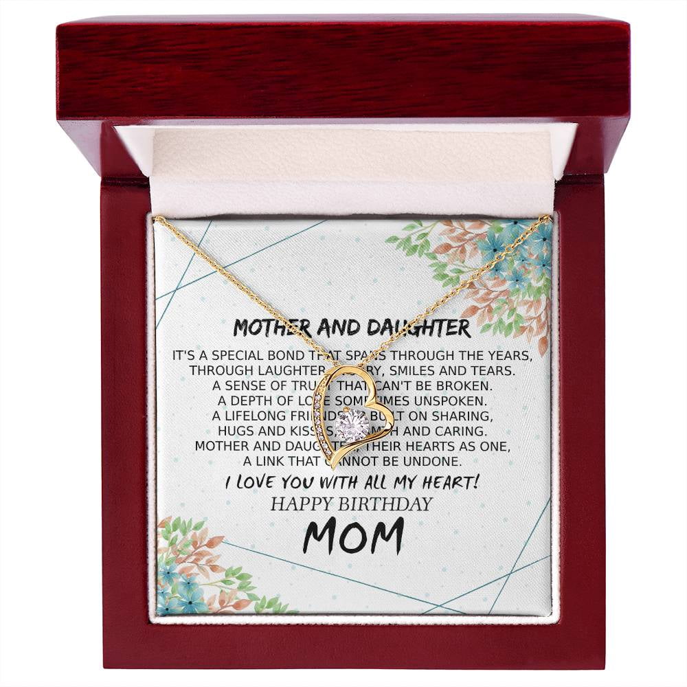 Mom Birthday Card Poem Mother and Daughter - Forever Love Necklace ...