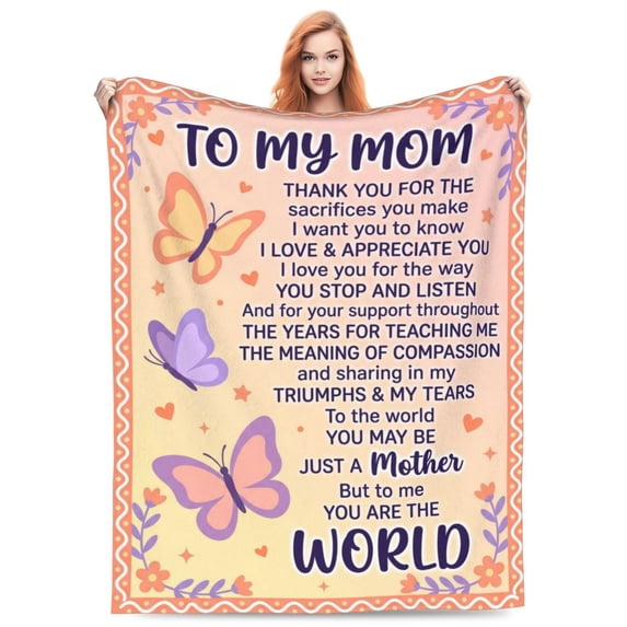 Mom Birthday Gifts, Gifts for Mom from Daughter Son, To My Mom Blanket ...