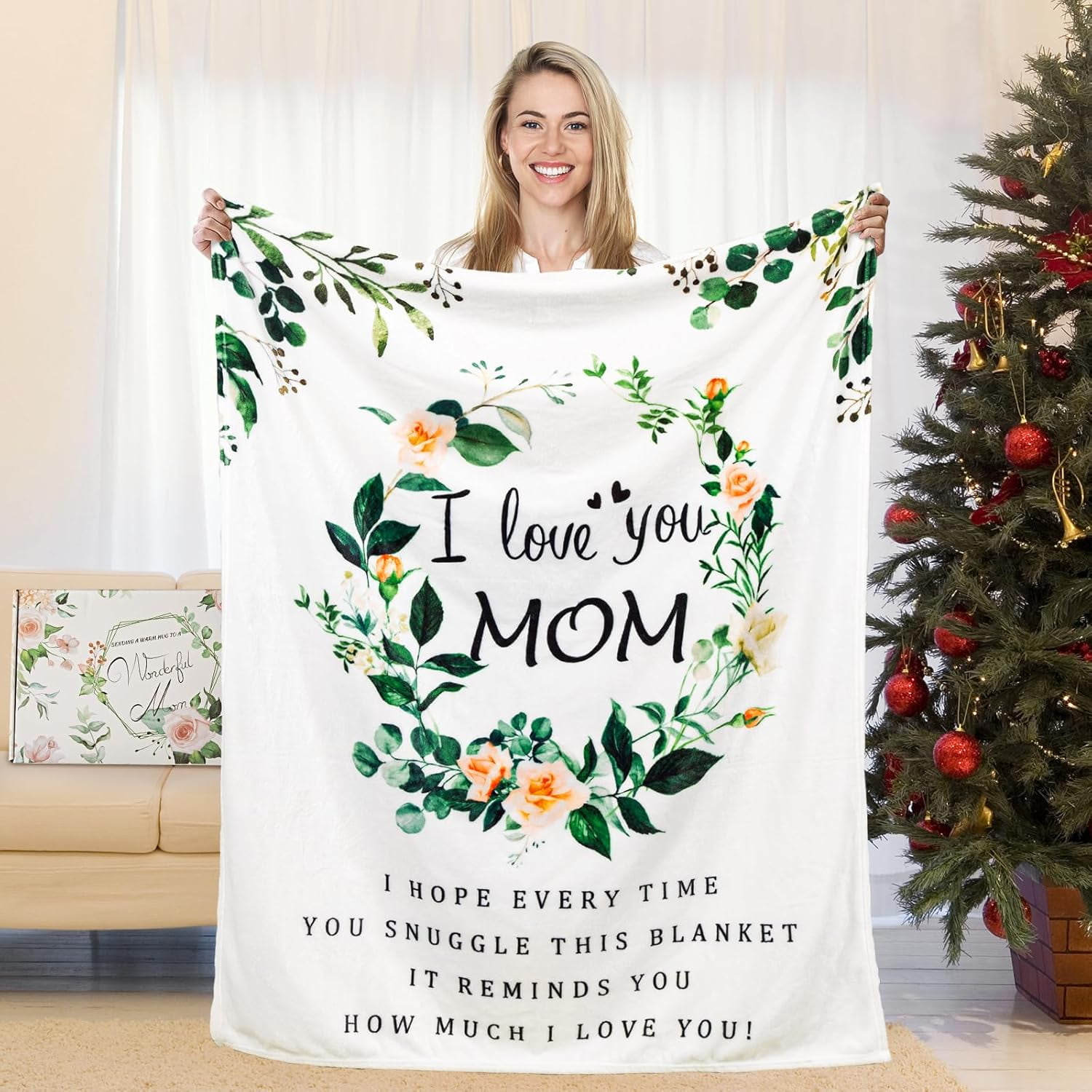 Mom Blanket for Birthday from Daughter and Son, Super Soft, Warm and ...