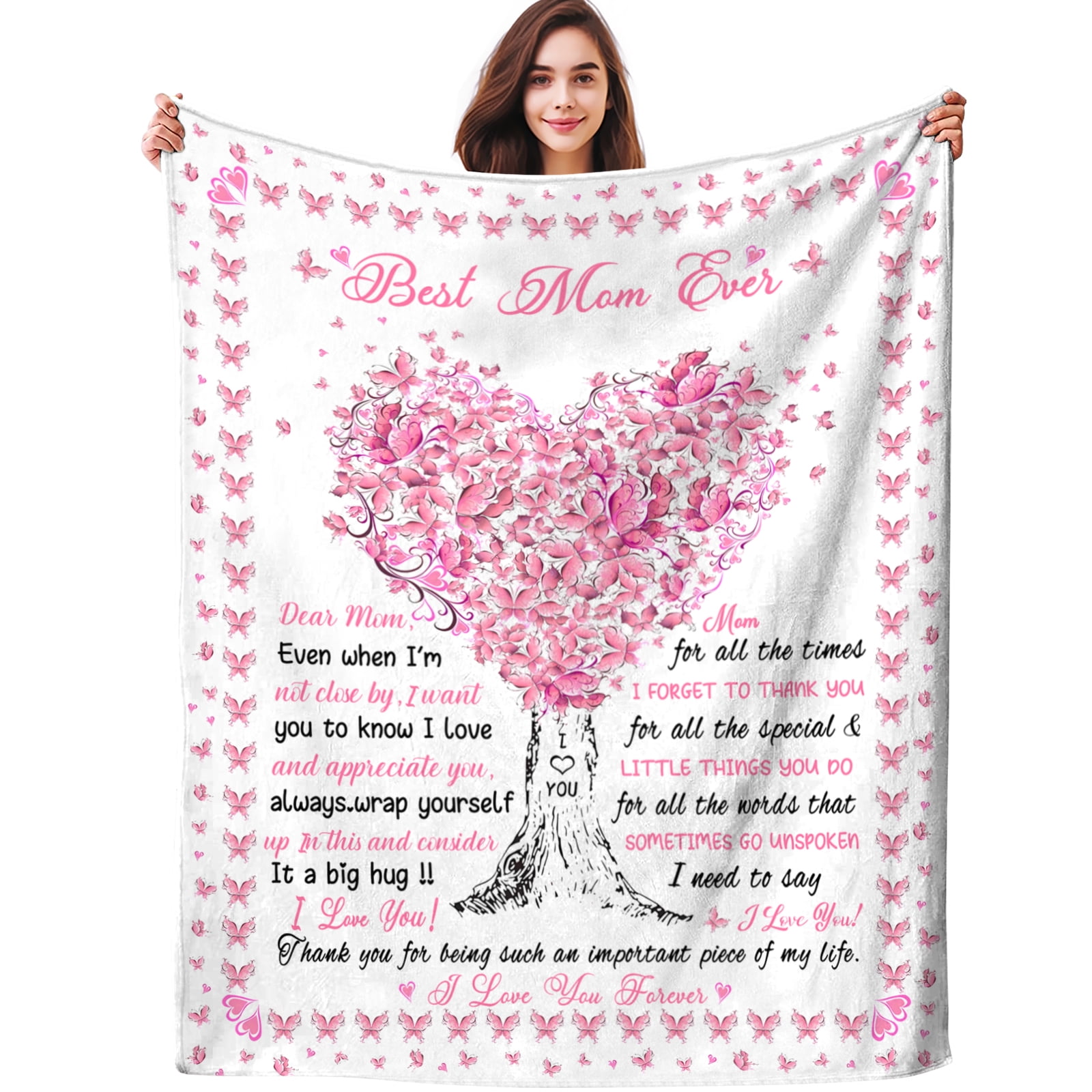 Mom Blanket Gifts for Mothers Day Gifts Best Mom Ever Blankets Throw ...
