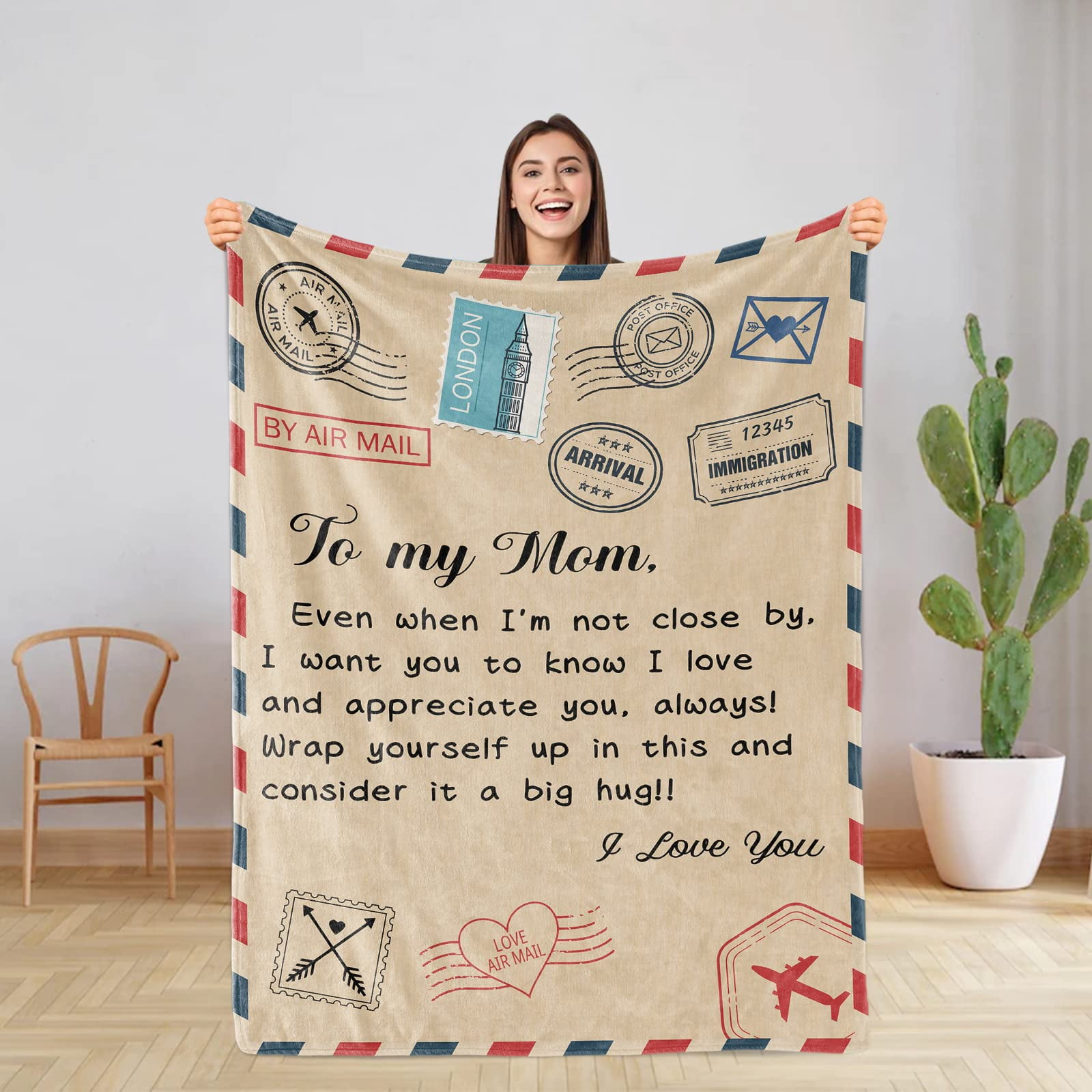 Mom Blanket, Mom Blankets From Daughter Son, Birthday Gifts For Mom ...