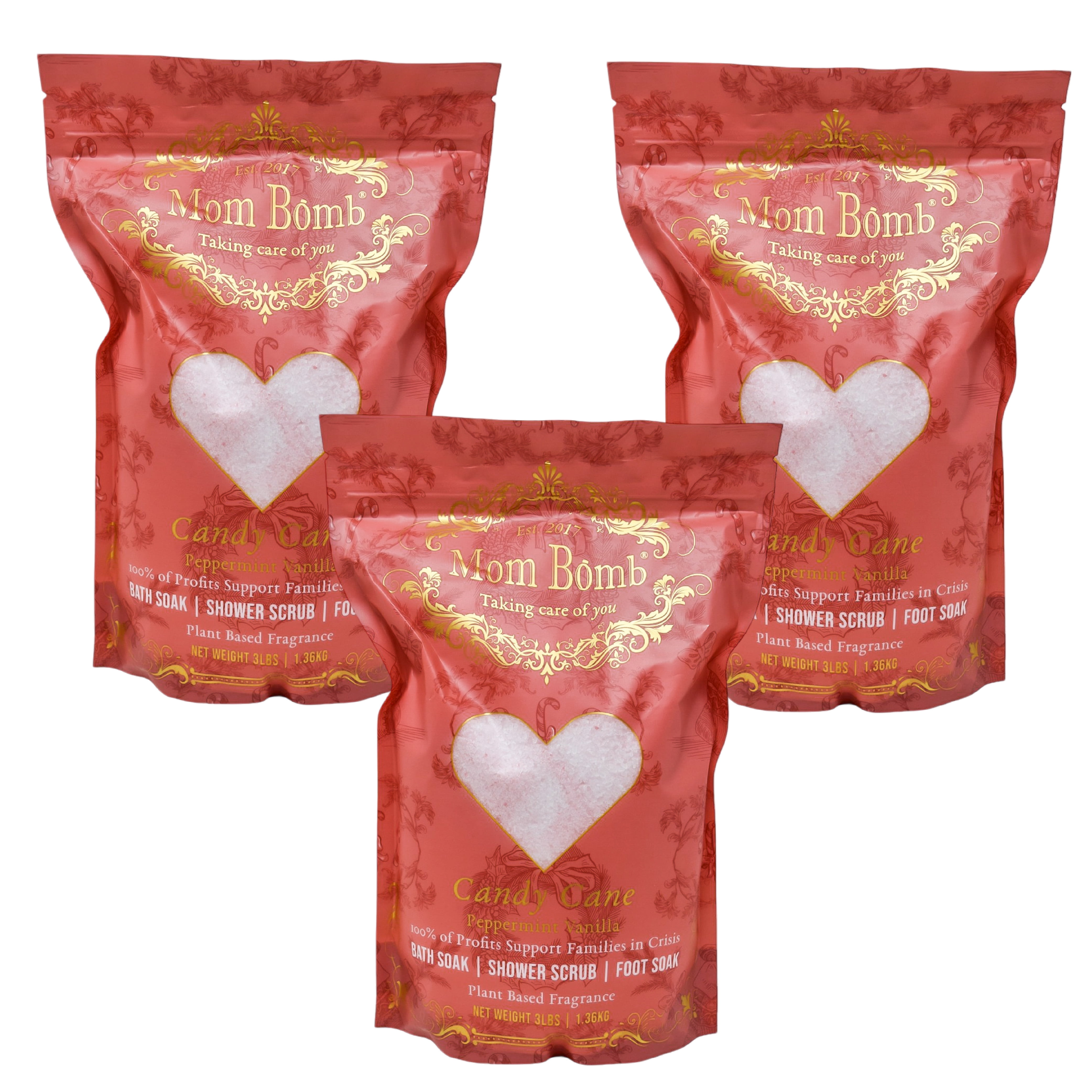 Mom Bomb Candy Cane Bath Soaks: Indulge in 3 lbs of Serenity for Baths ...