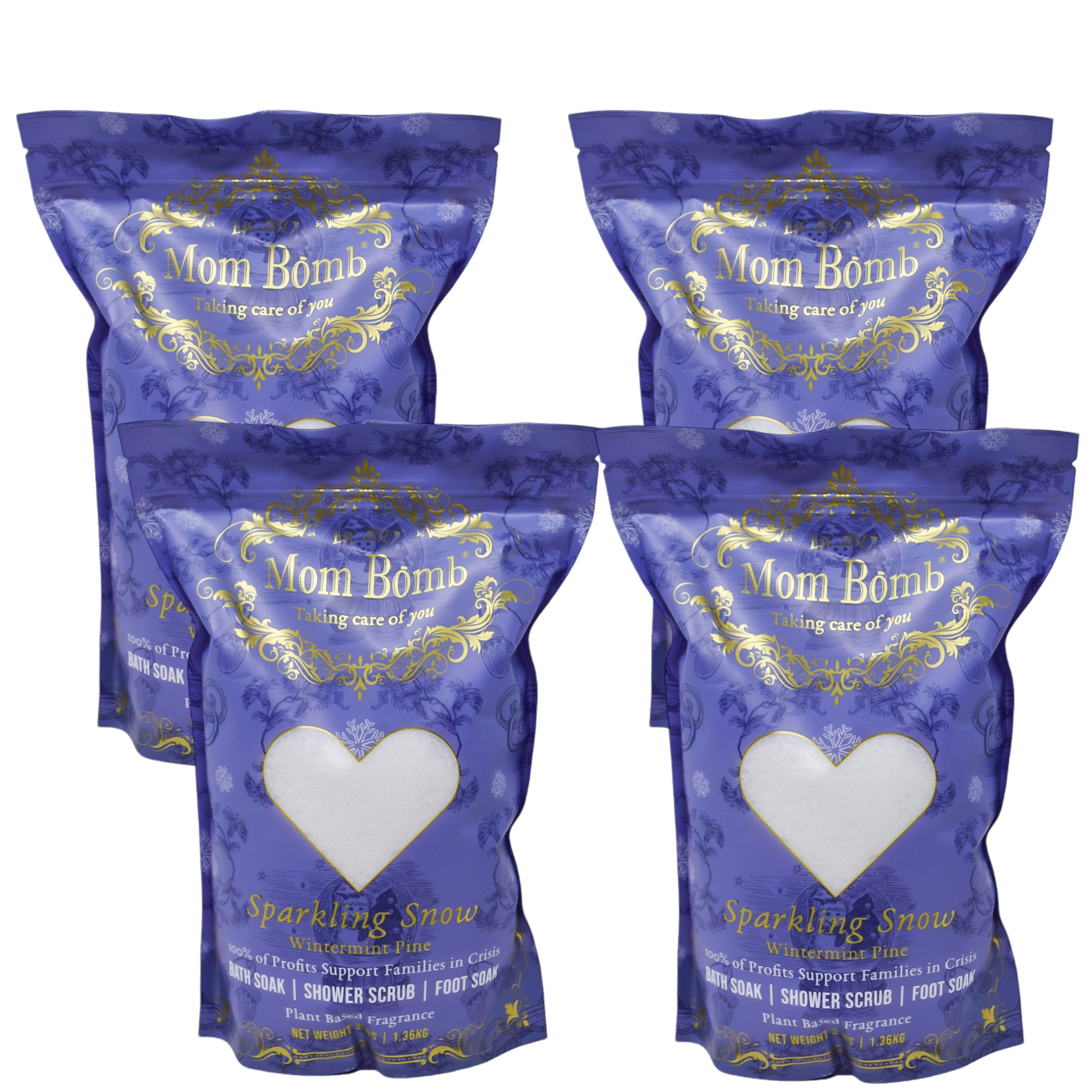 Mom Bomb Sparkling Snow Bath Soaks: Indulge in 3 lbs of Serenity for ...