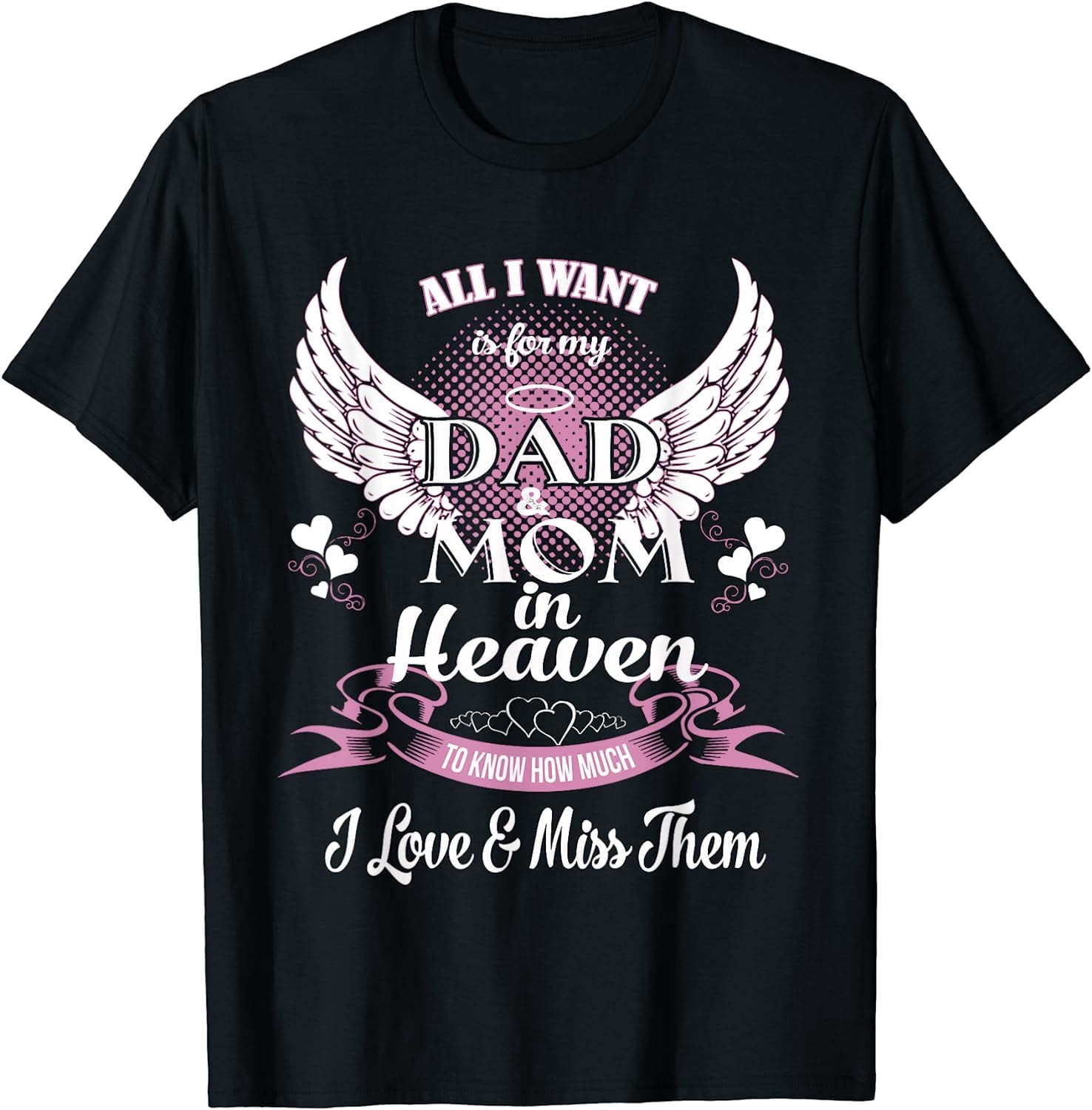 Mom & Dad My Guardian Angels, Memories of Parents in Heaven T-Shirt ...