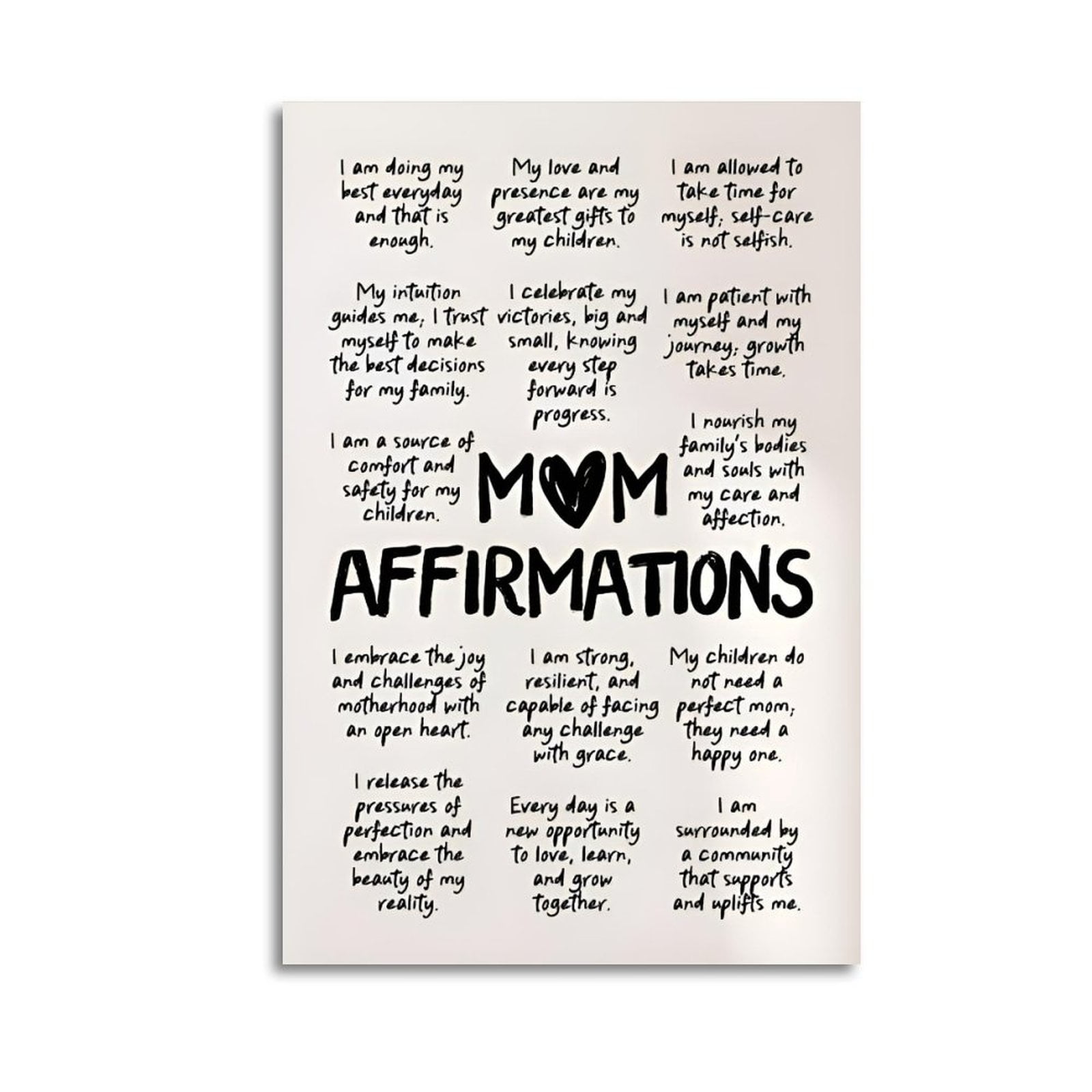 Mom Daily Affirmations Printable Wall Art Affirmation Poster Great Wall ...