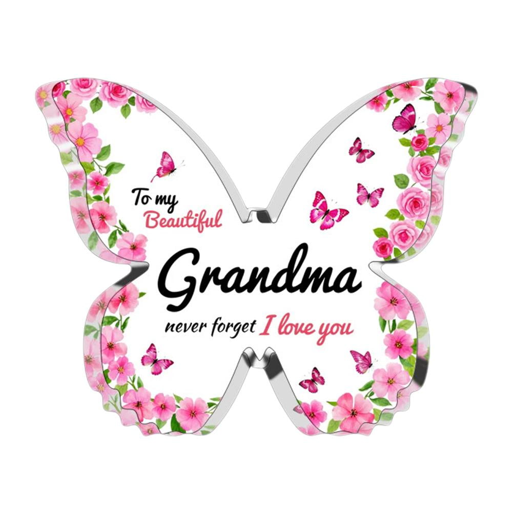for Mom from Daughter Son,Delicate Butterfly Plaque, Birthday Sign ...