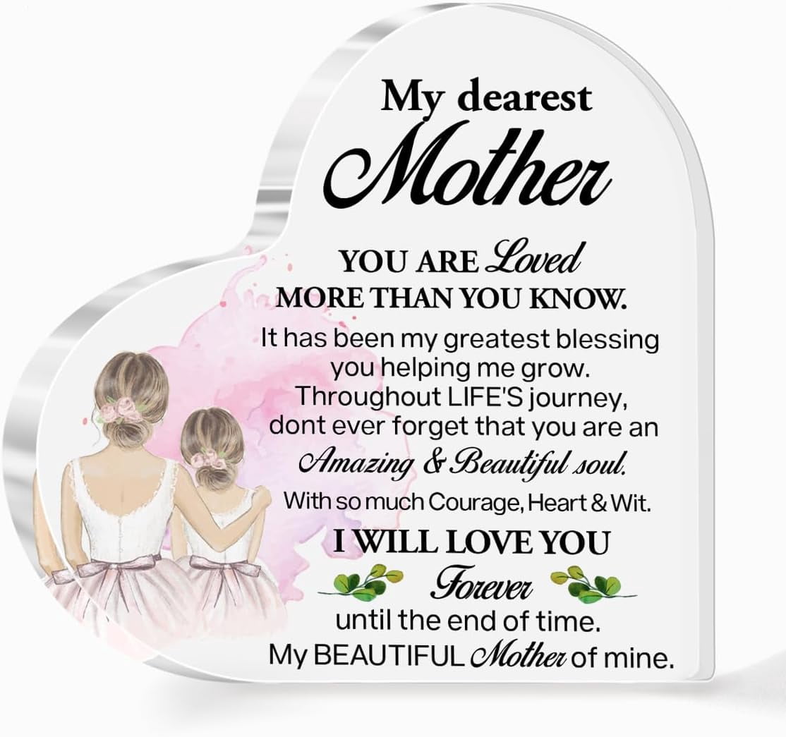 To My Mom from Daughter Son Gifts,Mom Gift Acrylic Heart Sign,You Are ...