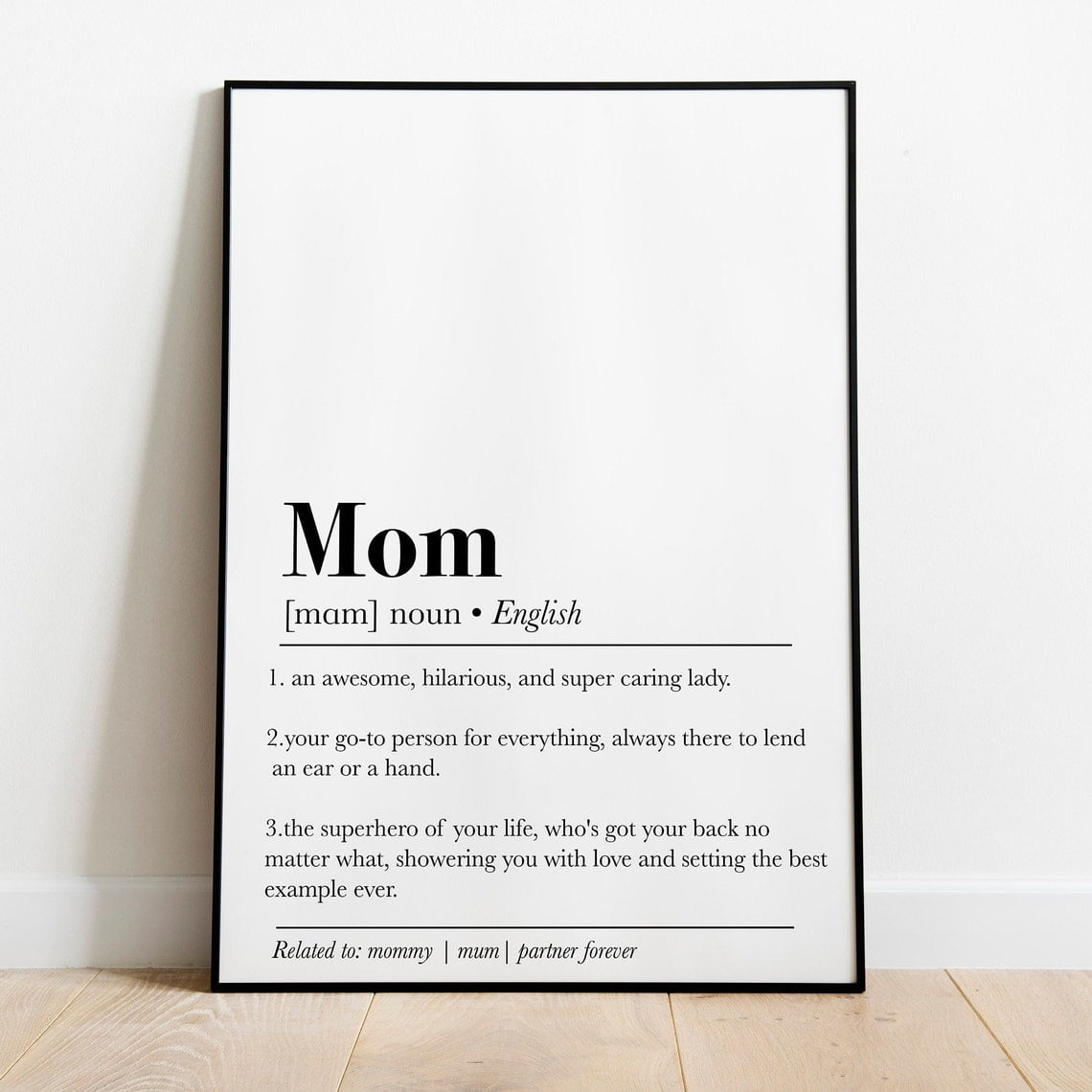 Mom Definition Print, Mothers Day Gift, Mom Definition Art, Gifts For ...