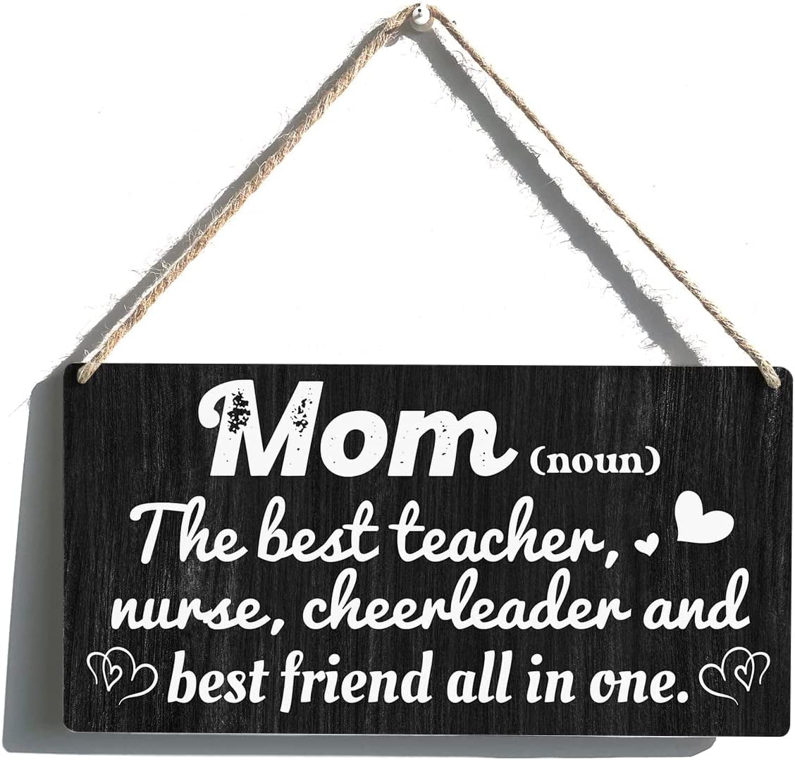 Mom Definition Sign Gift Farmhouse Mom the Best Teacher Nurse ...