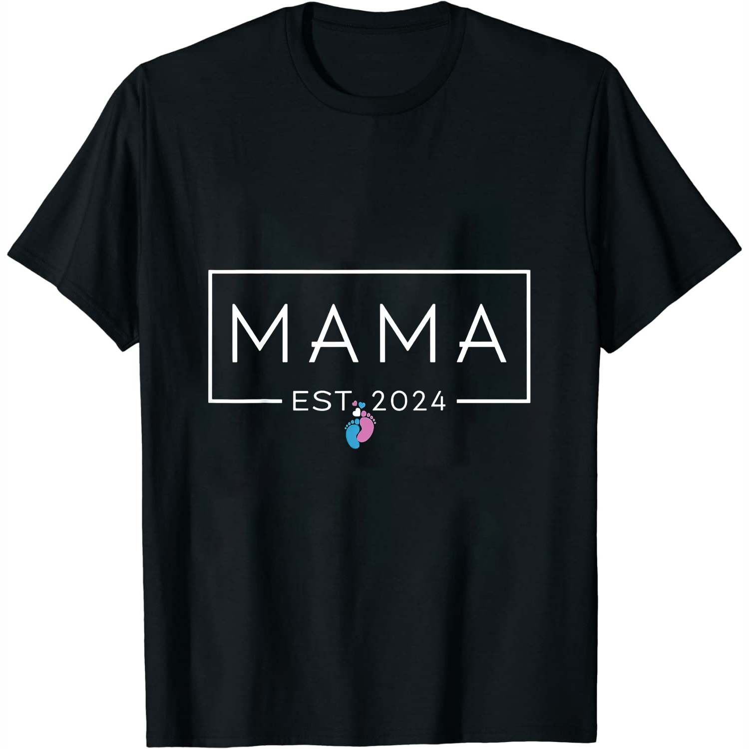 Mom Est. 2024 Expect Baby 2024, Mother 2024 New Mom 2024 T-Shirt Black - Walmart.com