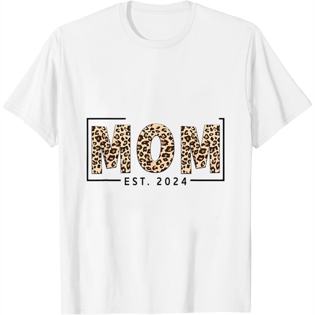 Mom Est. 2024 Expect Baby 2024, Mother 2024 New Mom 2024 T-Shirt White ...