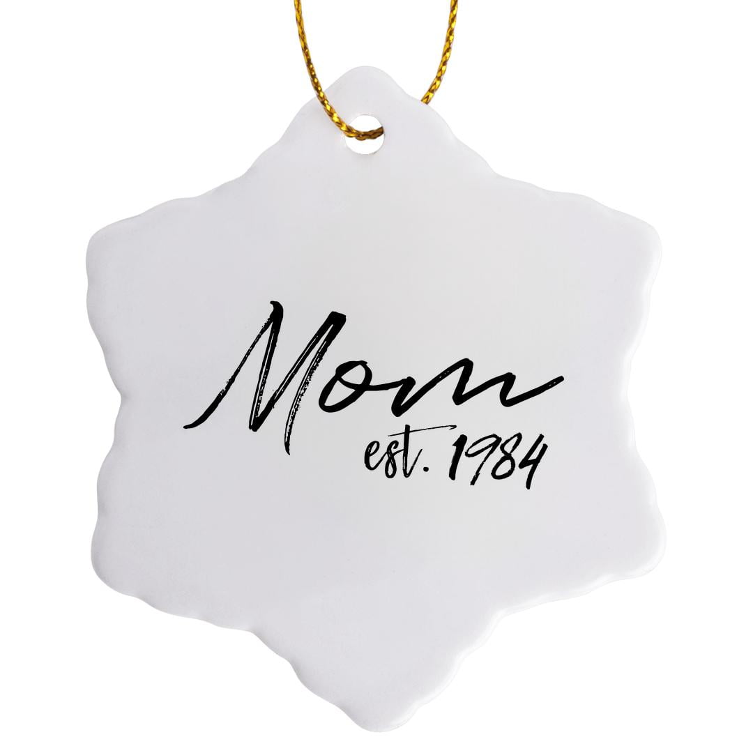 3drose, Mom Established 1984. Black Felt Pen Lettering on White ...