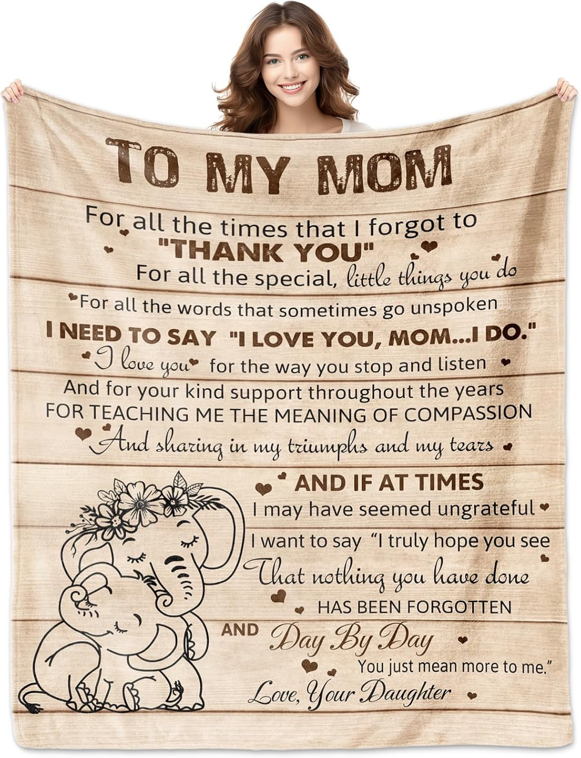 Mom Gifts from Daughter, Mom Blanket 60 Mom Gifts from Daughter, Mom Blanket 60