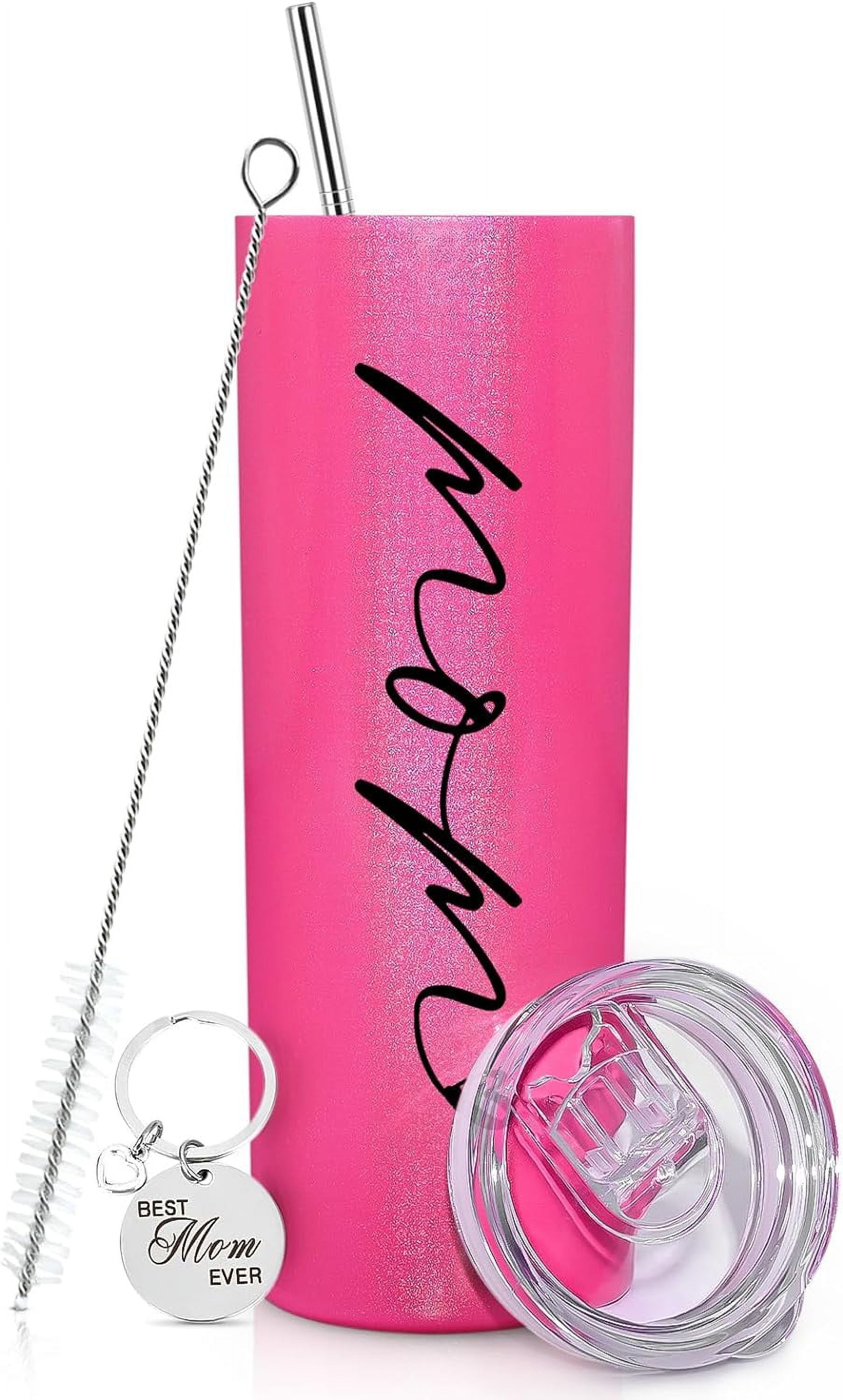 Mom Gifts Mom Stainless Steel Skinny Tumbler With Lid Straw 20 Oz Mom